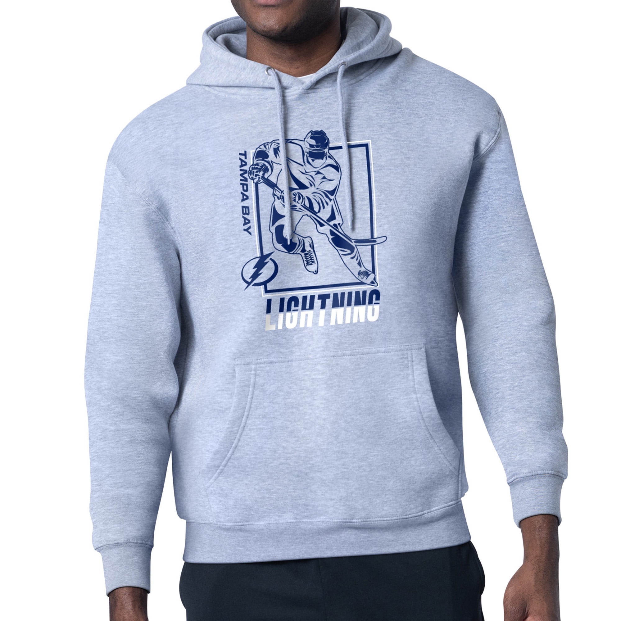 Men's Starter Heather Gray Tampa Bay Lightning Player Grid Fleece ...