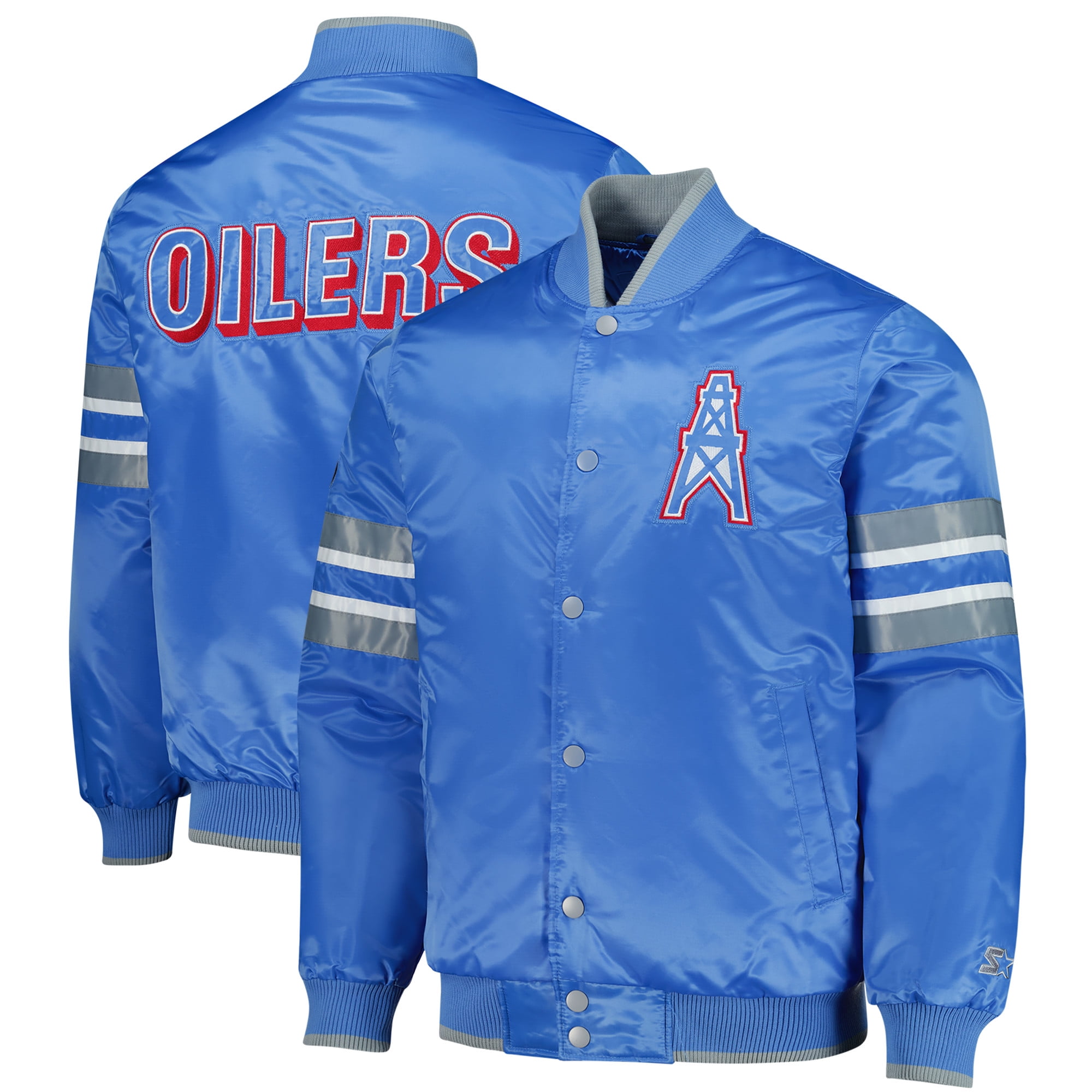 Men's Starter Light Blue Houston Oilers Gridiron Classics Vintage Logo ...