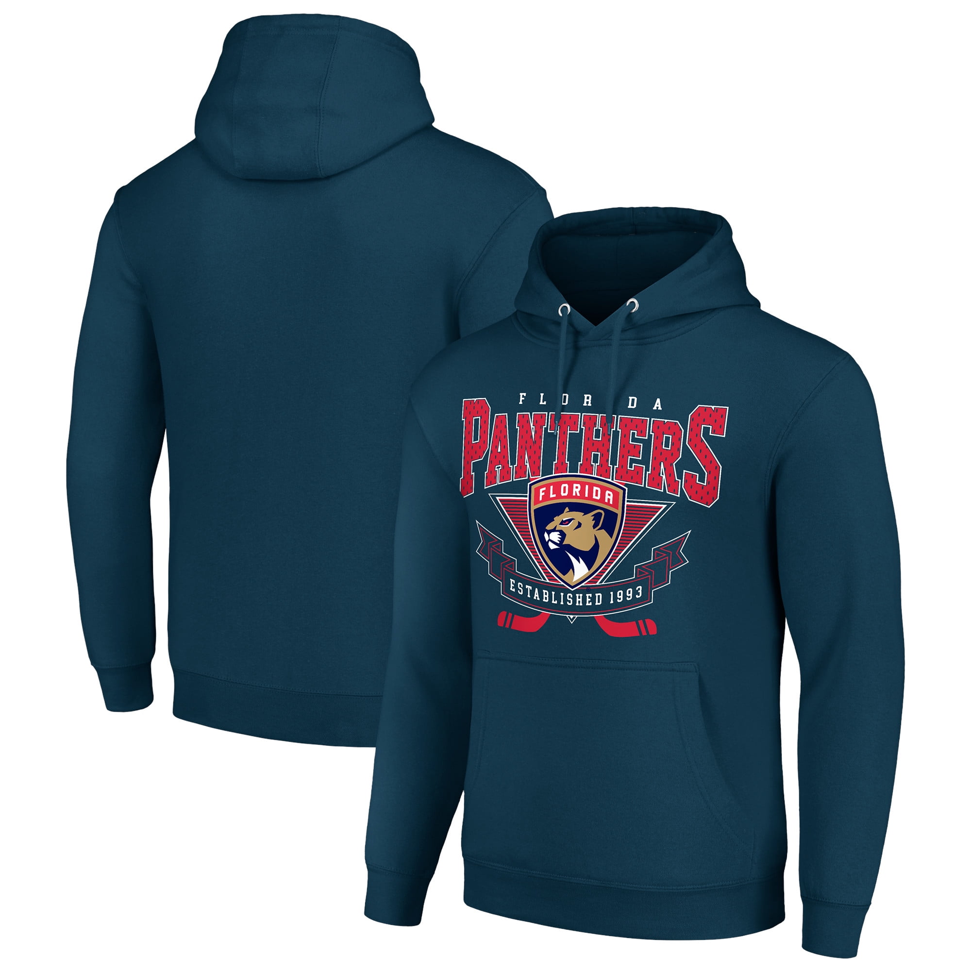 Men's Starter Navy Florida Panthers Team Logo Graphic Fleece Tri-Blend ...