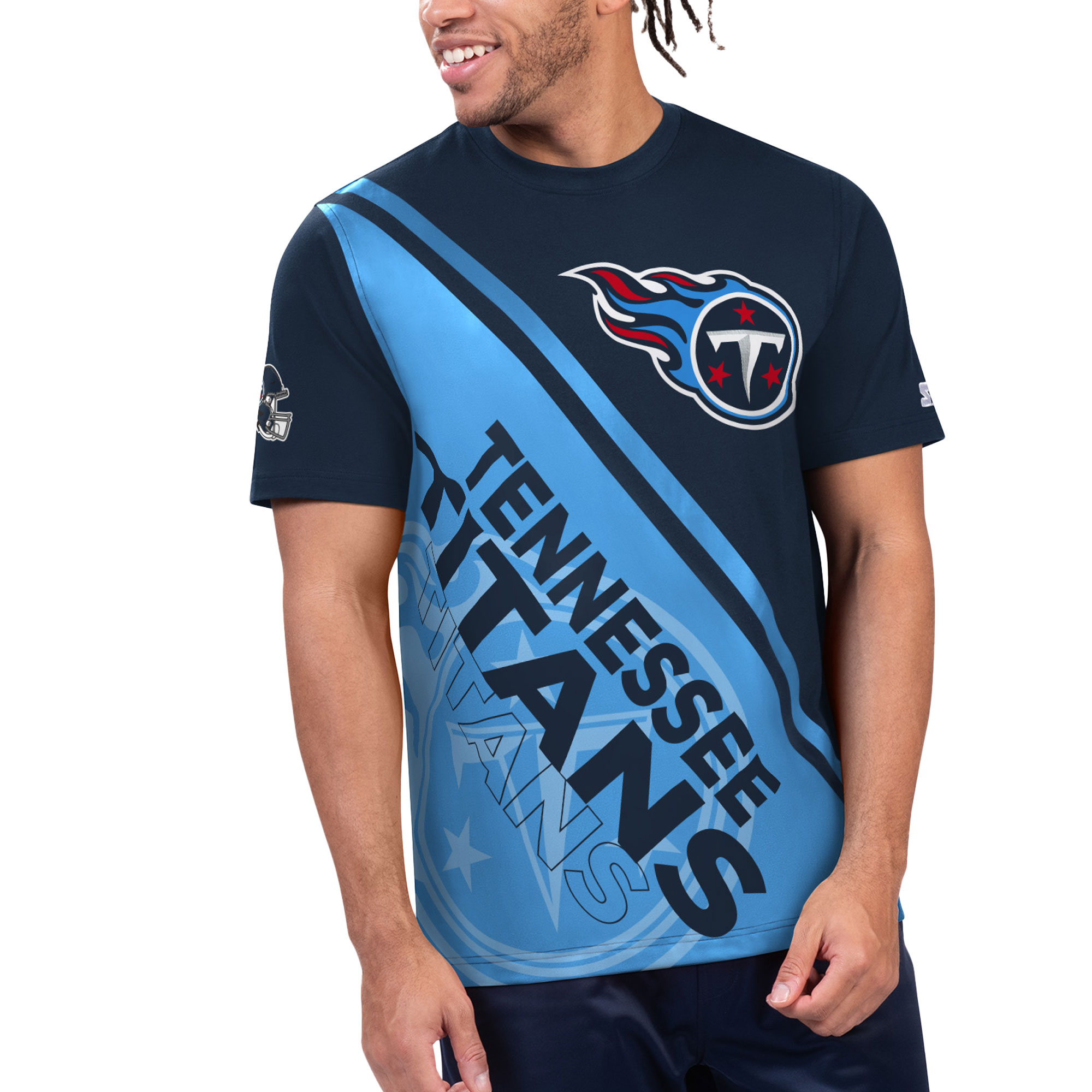 Men's Starter Navy/Light Blue Tennessee Titans Finish Line Extreme ...