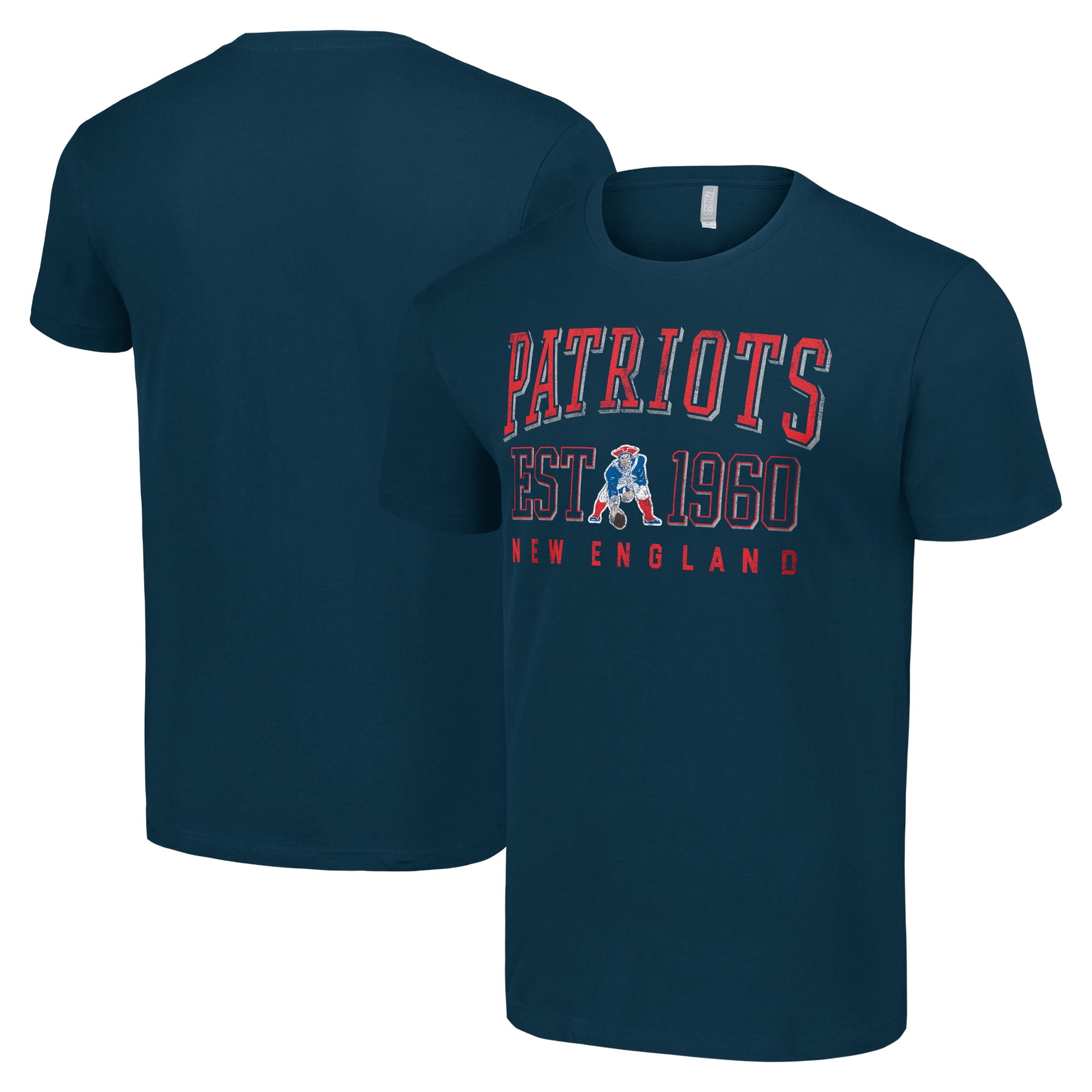 Men's Starter Navy New England Patriots Throwback Logo T-Shirt ...