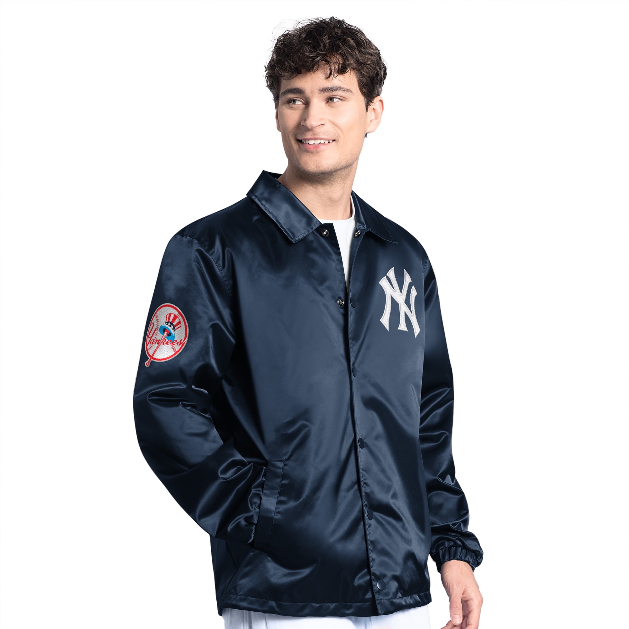 Men's Starter Navy New York Yankees Cooperstown Collection Point Man ...