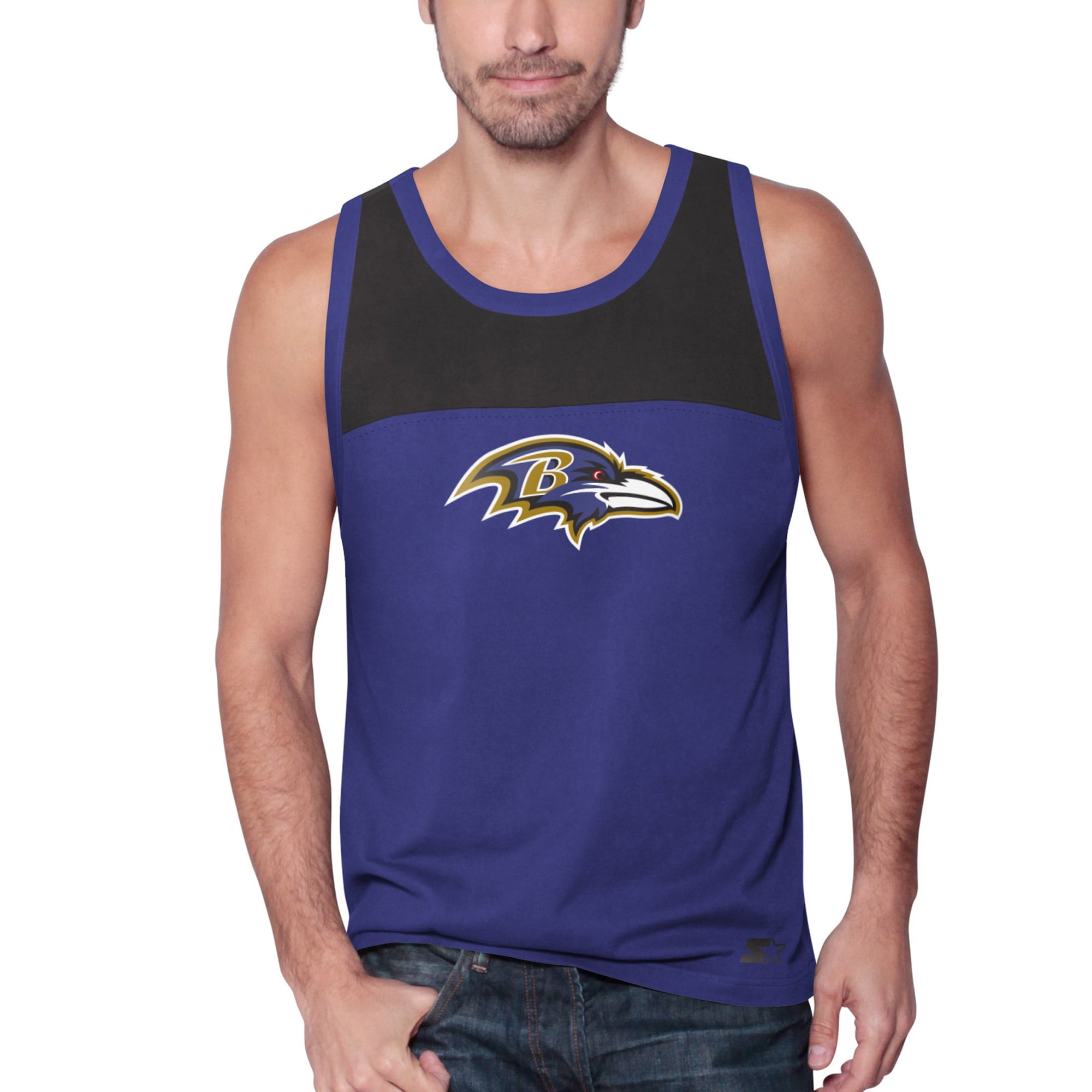 Men's Starter Purple/Black Baltimore Ravens Logo Touchdown Fashion Tank ...