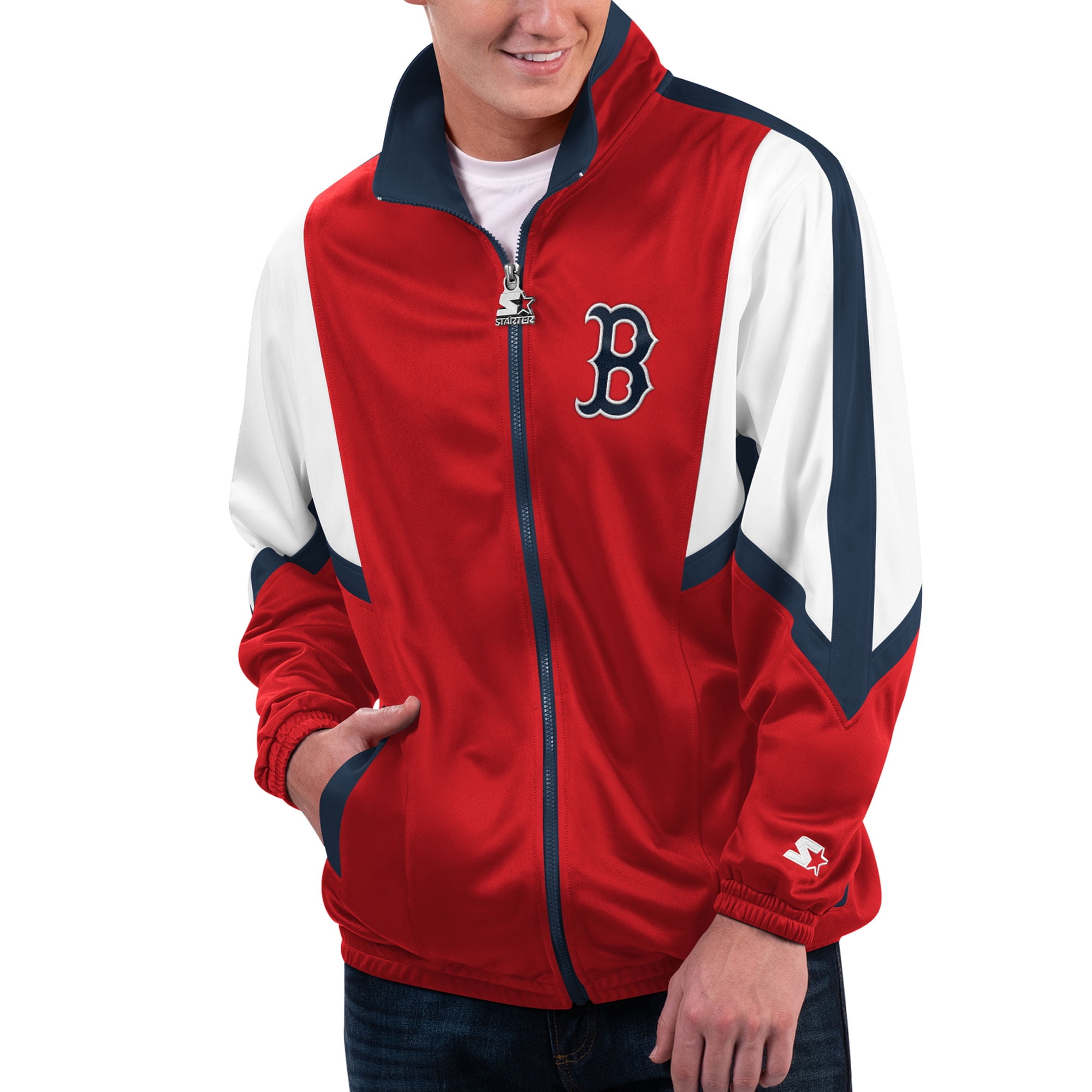 Men's Starter Red Boston Red Sox Lead Runner Full-Zip Jacket - Walmart.com