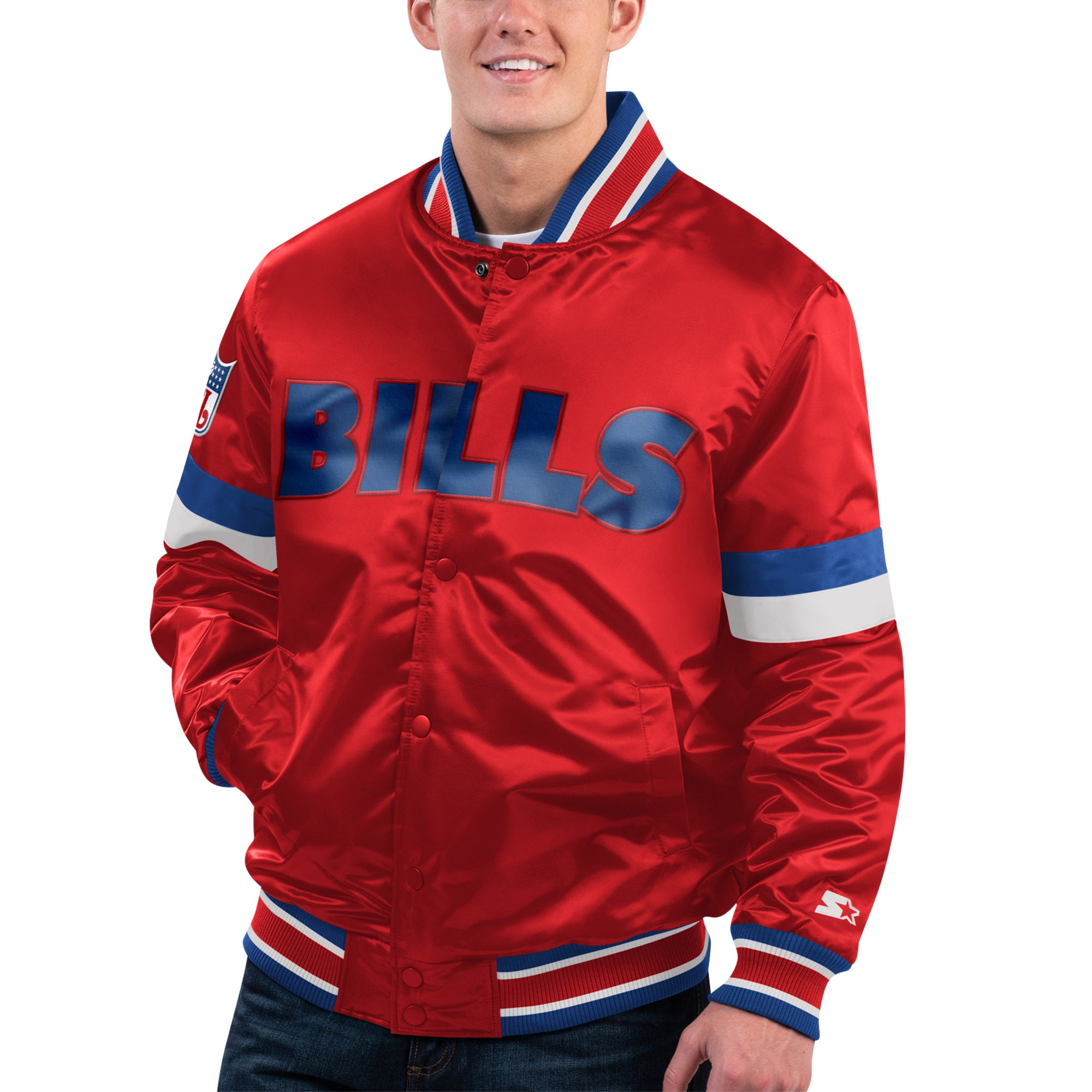 Men's Starter Red Buffalo Bills Gridiron Classics Home Game Satin Full ...