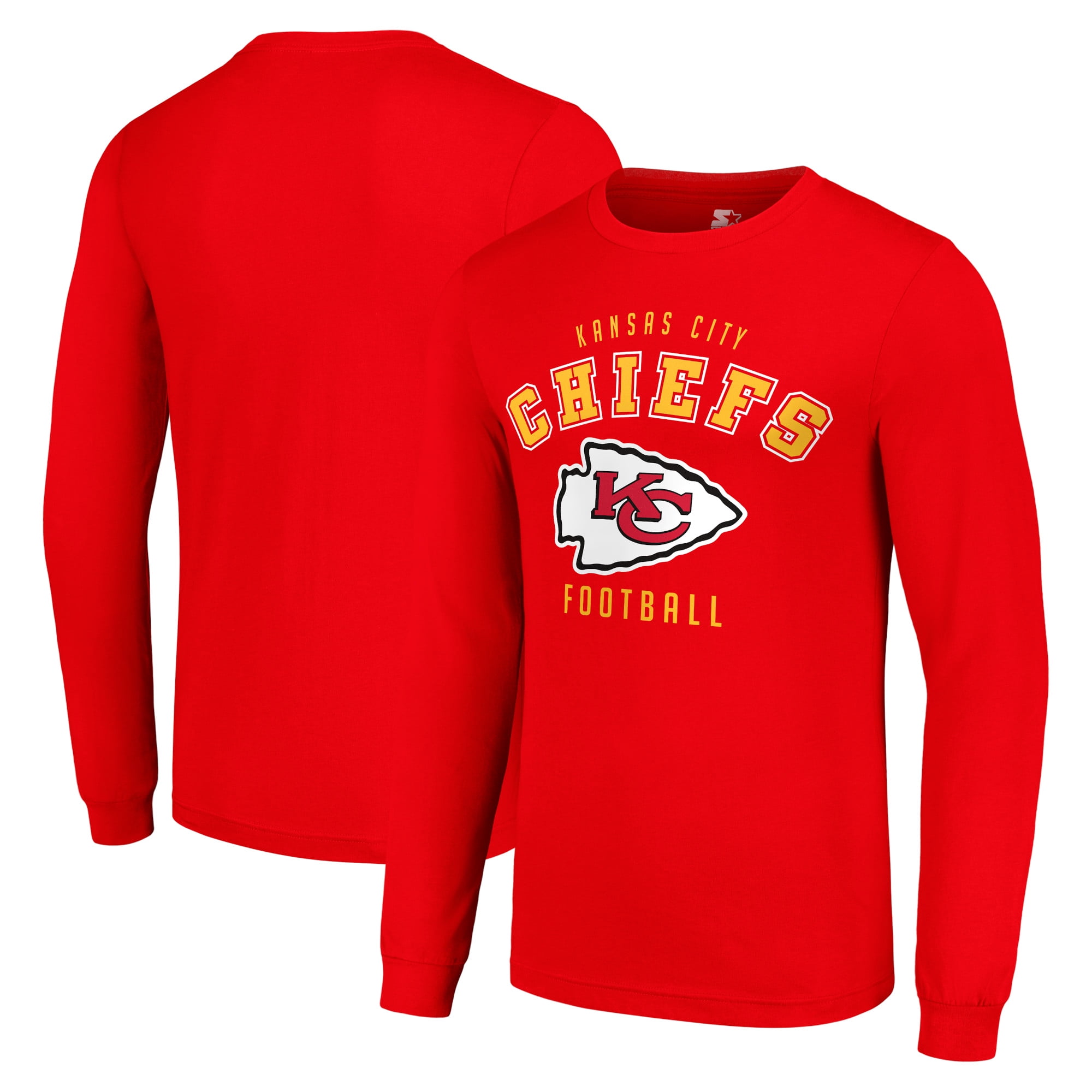 Men's Starter Red Kansas City Chiefs Long Sleeve T-Shirt - Walmart.com