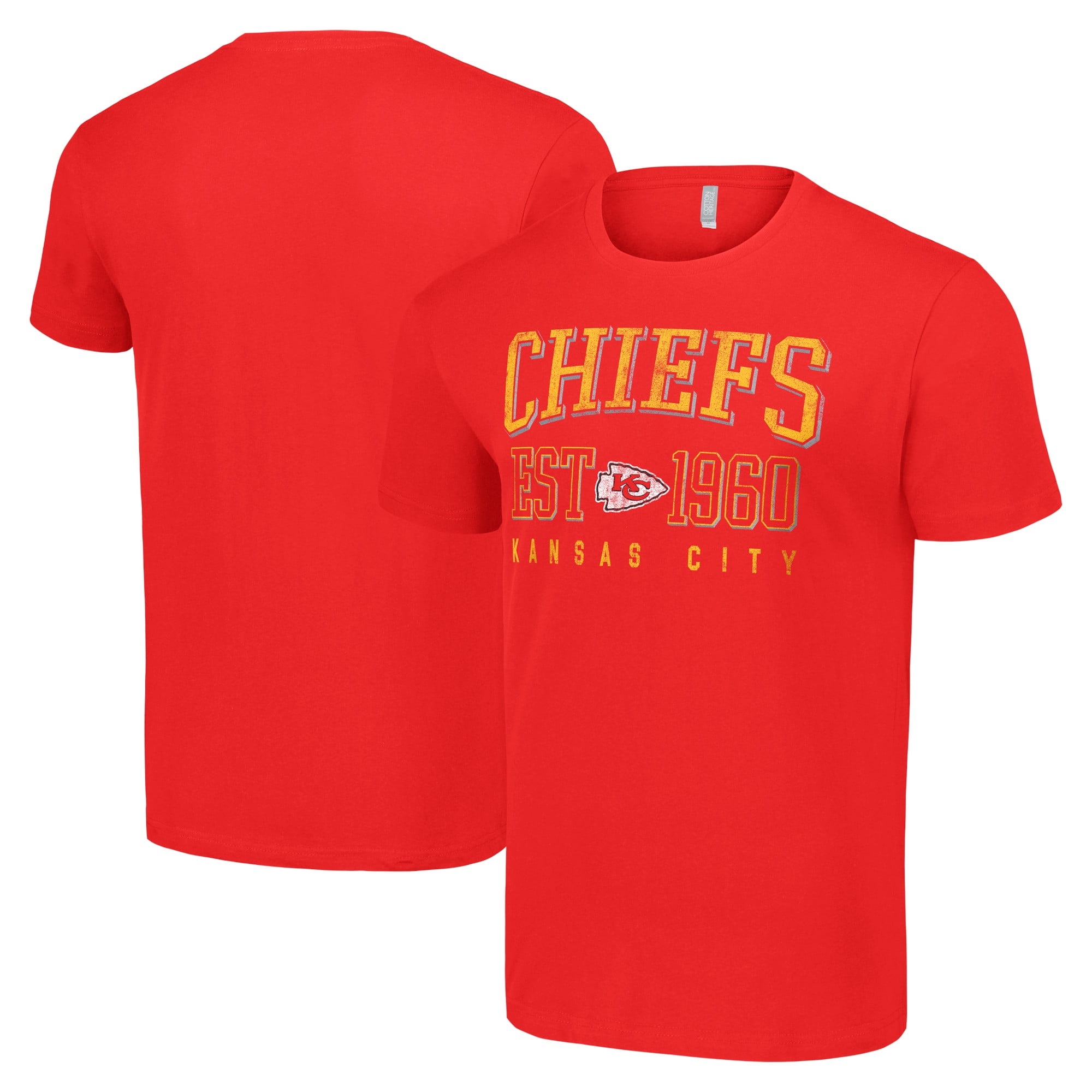 Men's Starter Red Kansas City Chiefs Throwback Logo T-Shirt - Walmart.com