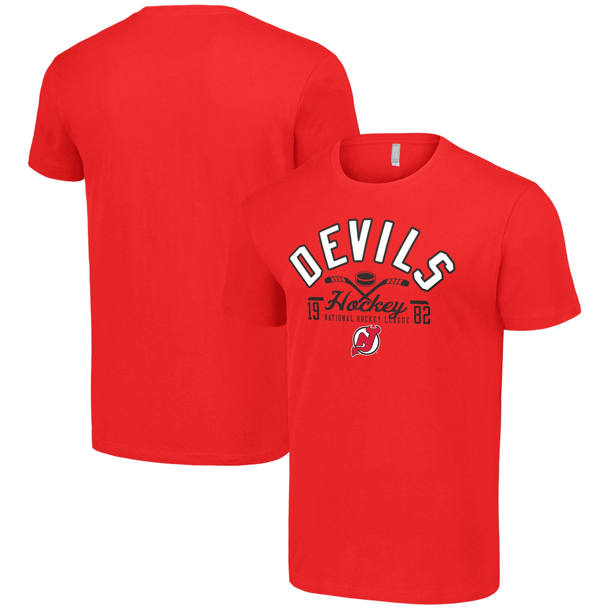 Men's Starter Red New Jersey Devils Half Puck T-Shirt - Walmart.com