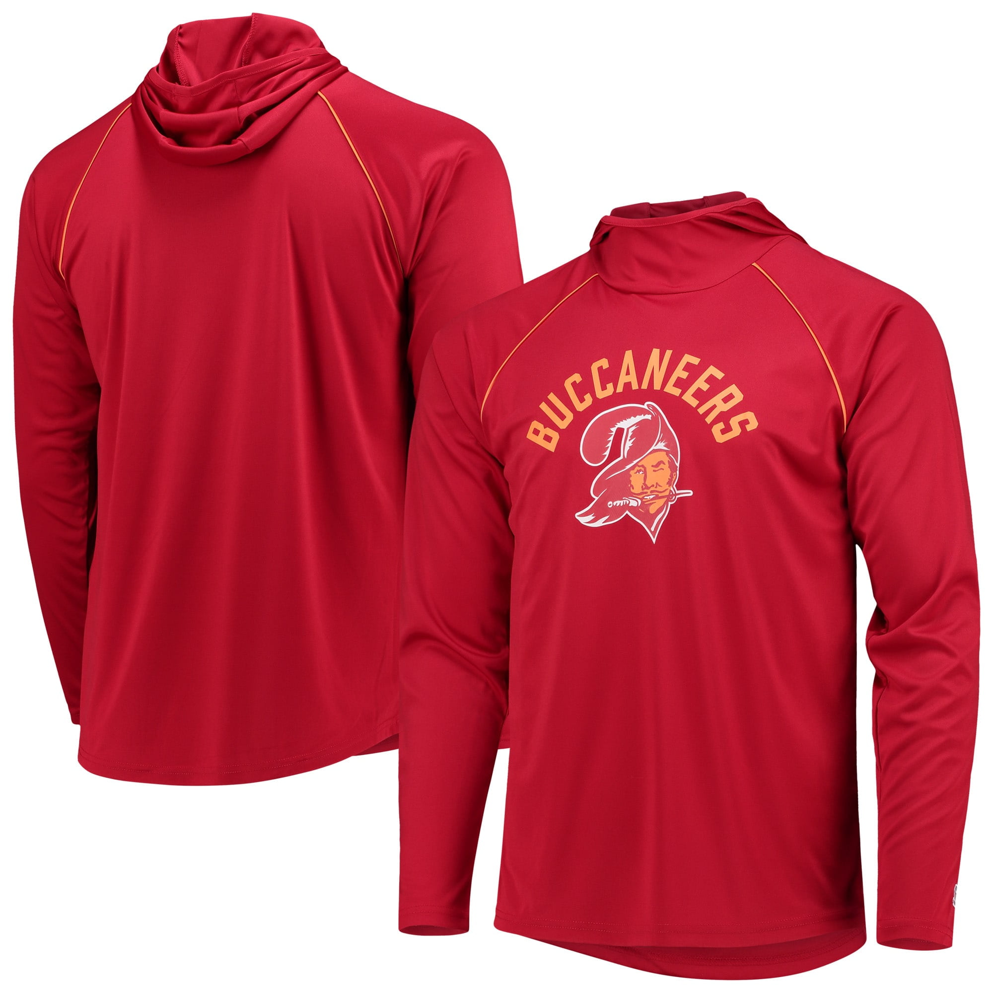 Men's Starter Red Tampa Bay Buccaneers Throwback Raglan Hoodie Long ...