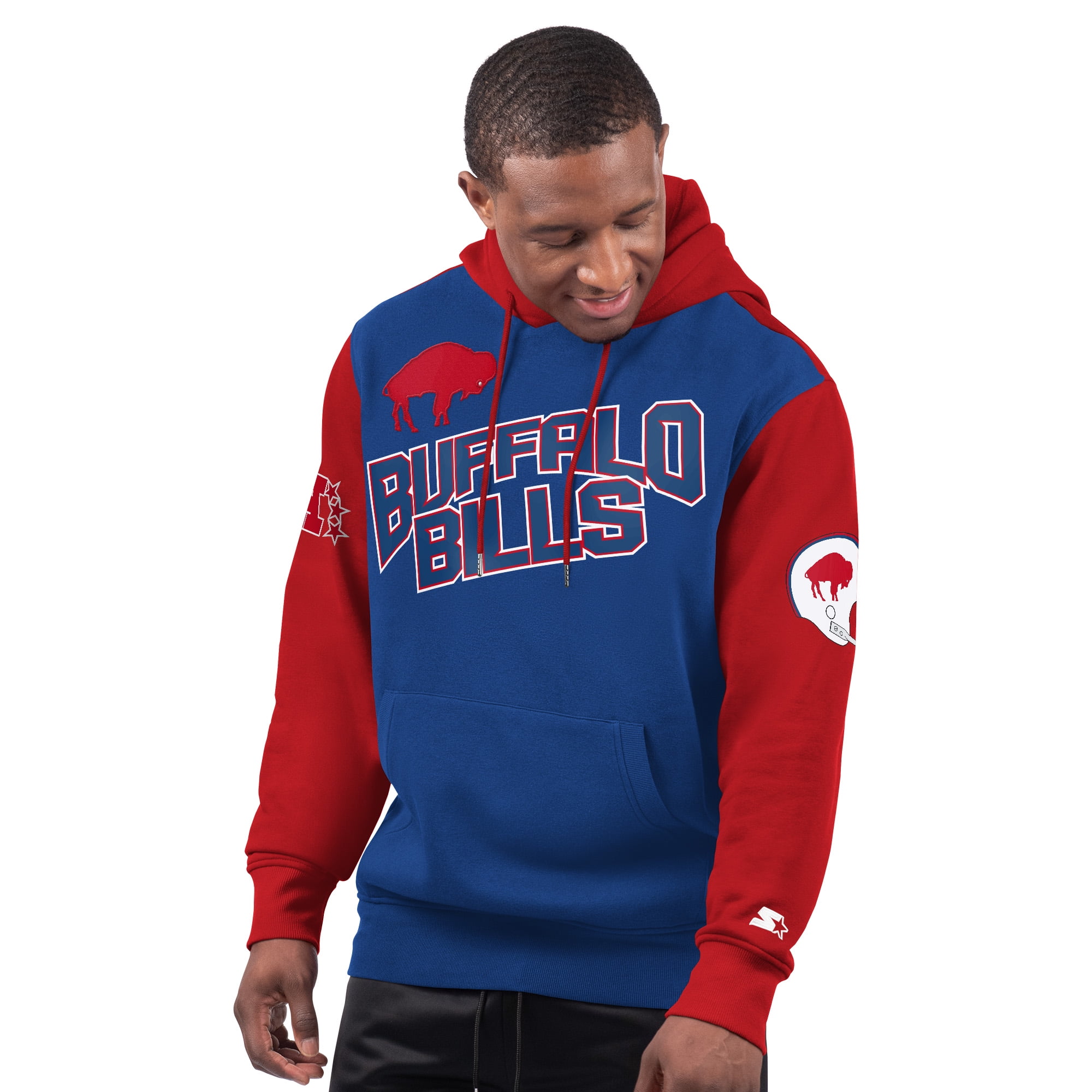 Men's Starter Royal Buffalo Bills Extreme Vintage Logo Pullover Hoodie ...