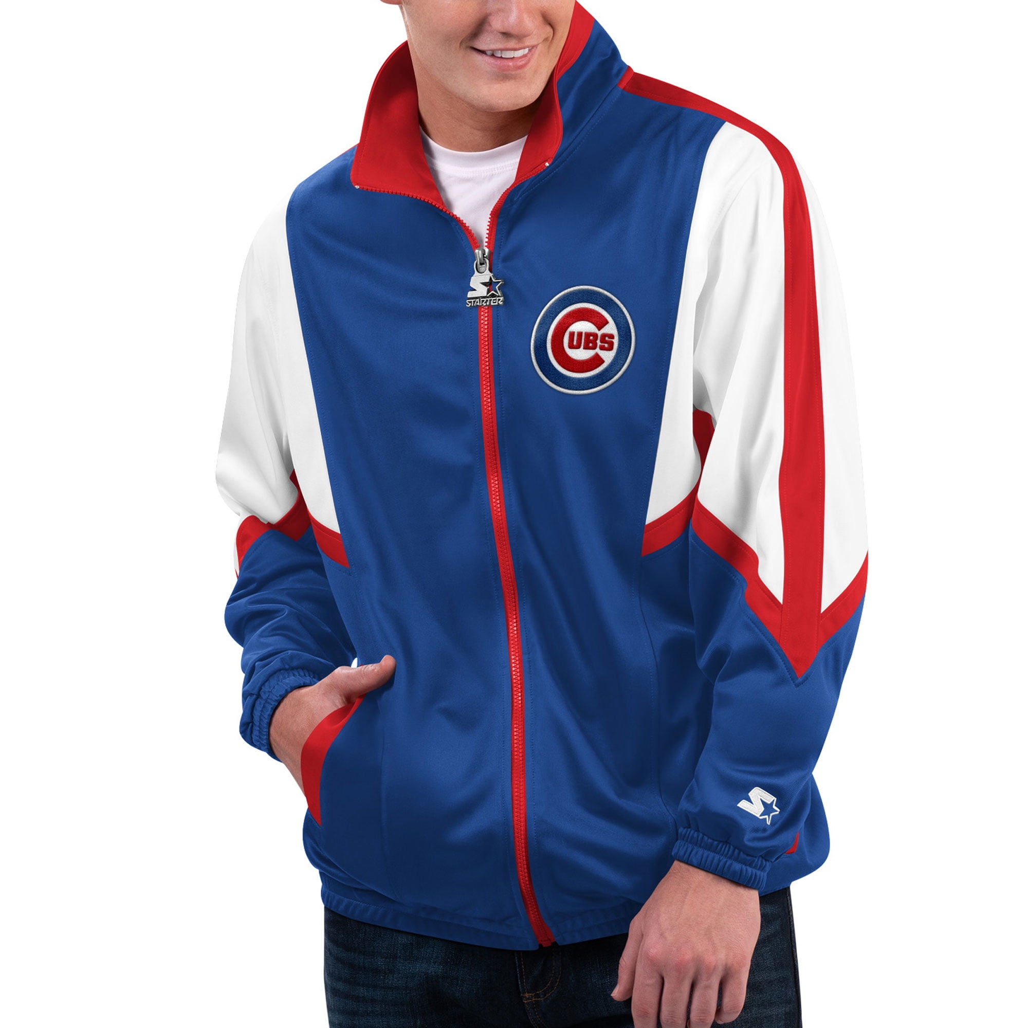 Men's Starter Royal Chicago Cubs Lead Runner Full-Zip Jacket - Walmart.com