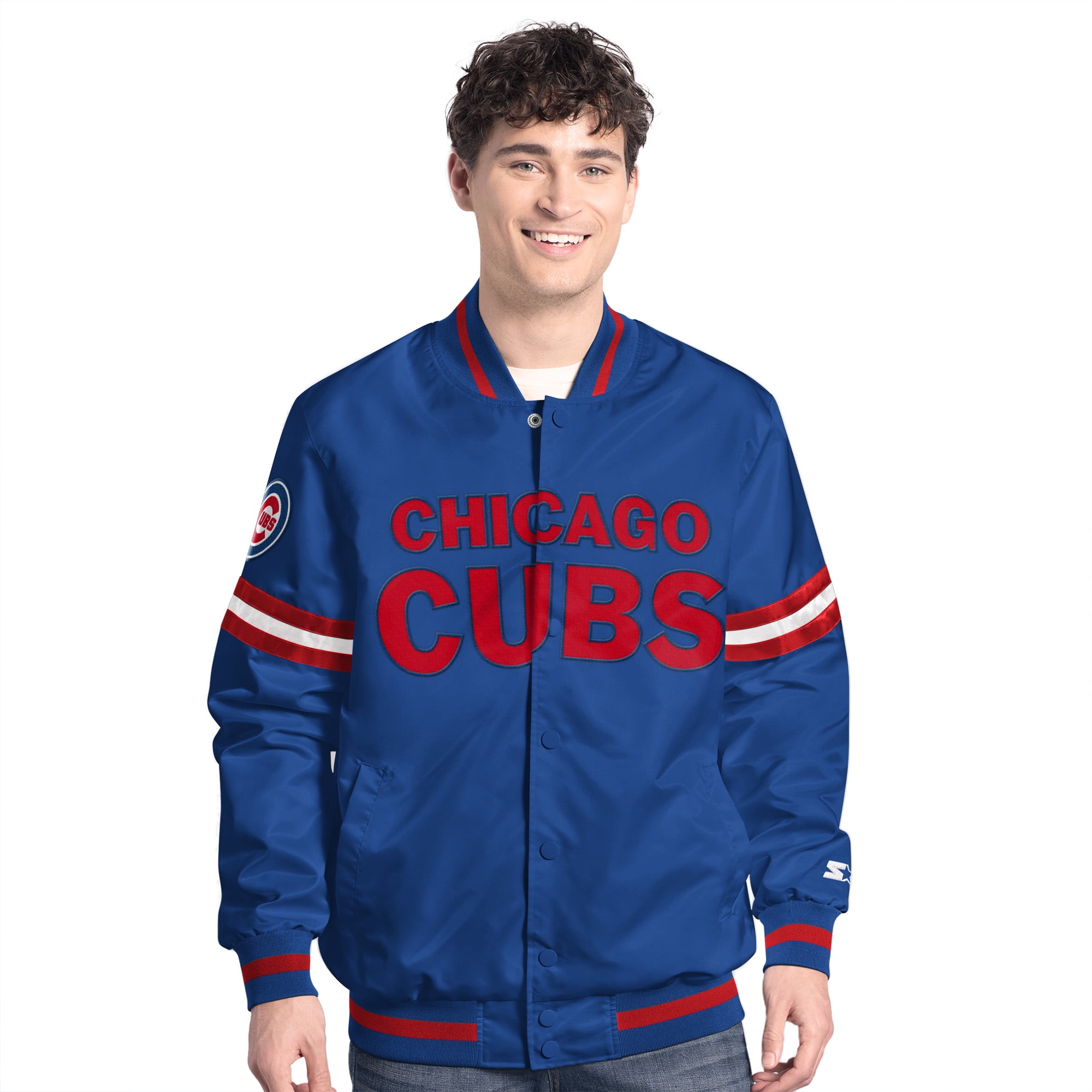 Men's-Starter Royal Chicago Cubs Scout Full-Snap Varsity Jacket ...