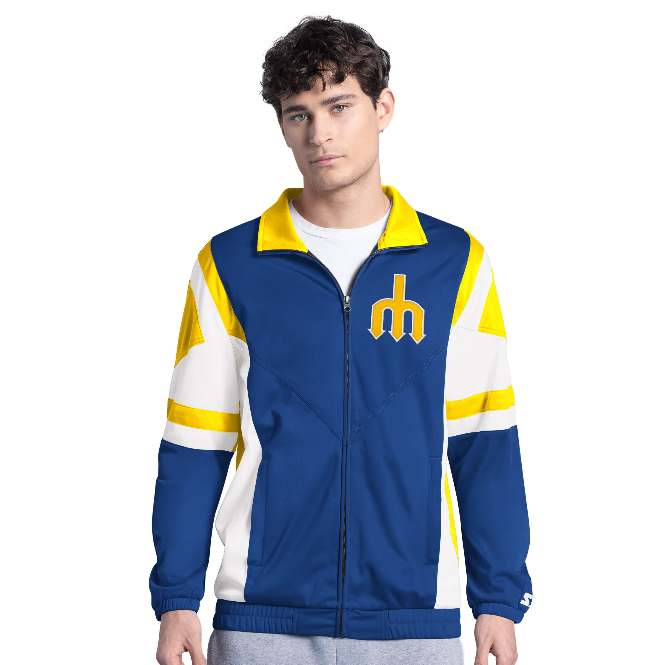 Men's Starter Royal/Gold Seattle Mariners Contender Tricot Full-Zip ...