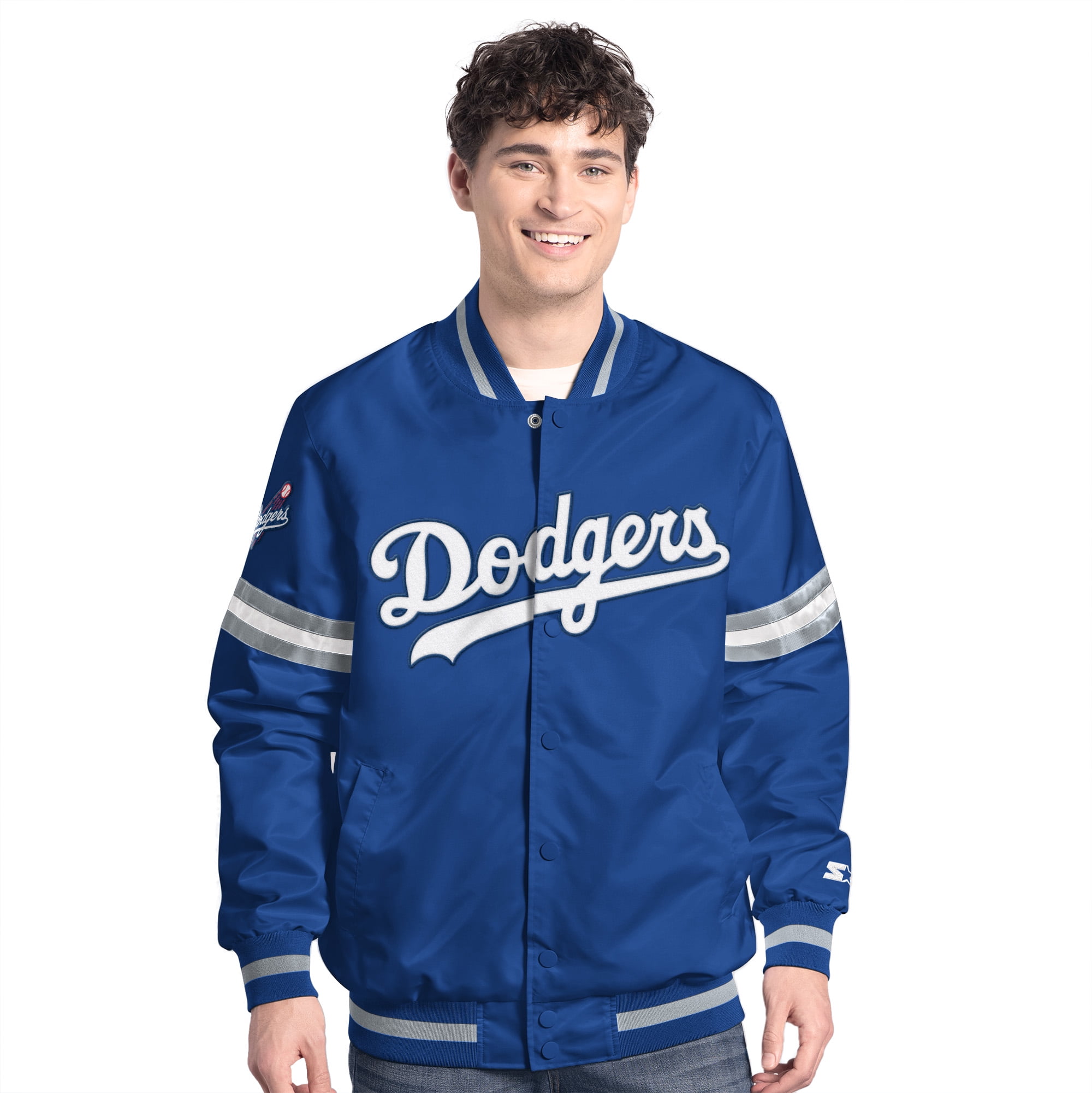 Men's-Starter Royal Los Angeles Dodgers Scout Full-Snap Varsity Jacket ...