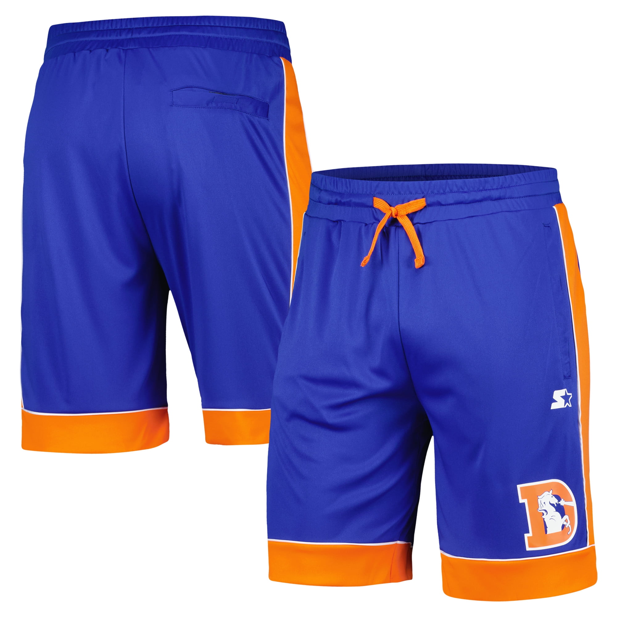 Men's Starter Royal/Orange Denver Broncos Vintage Fan Favorite Shorts ...