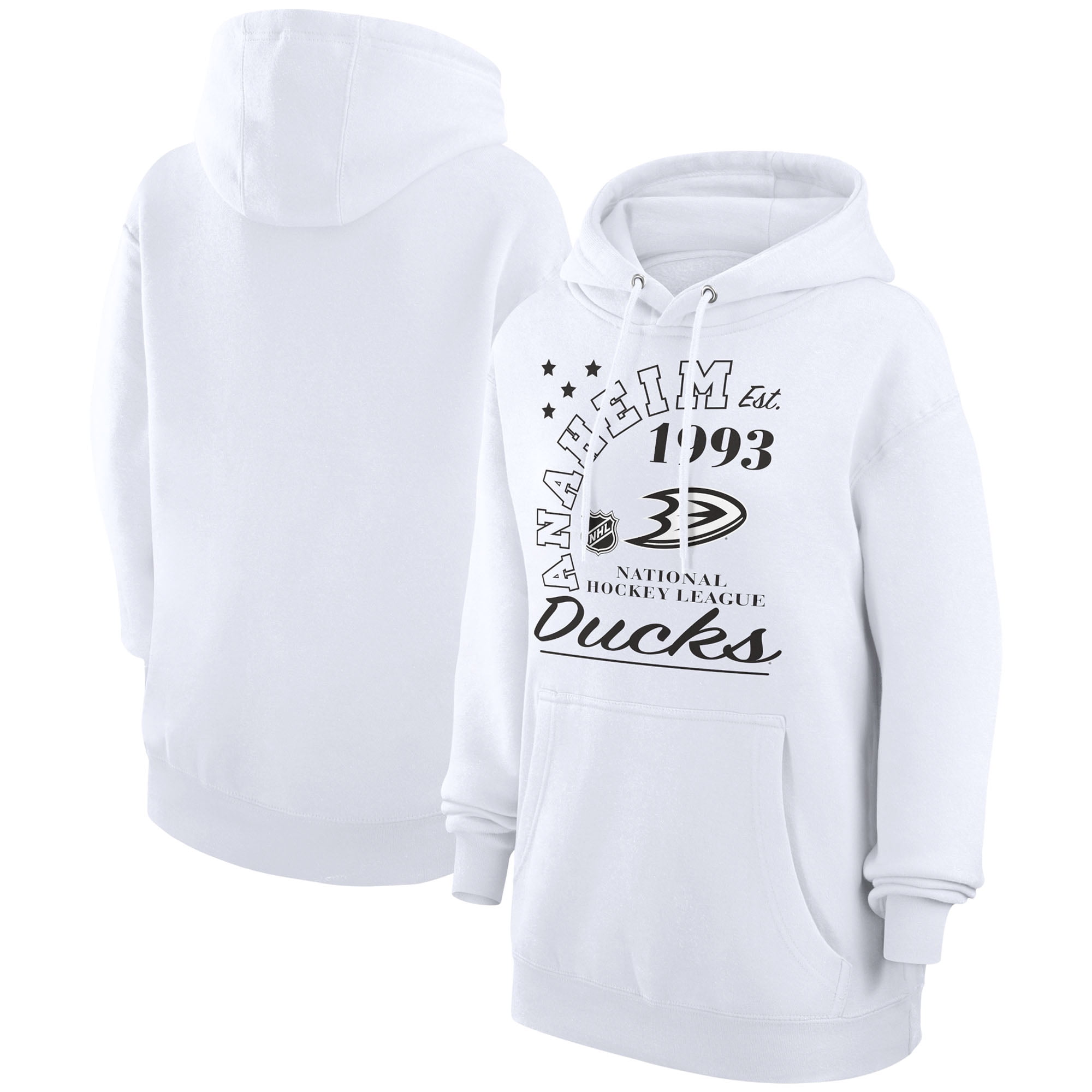 Men's Starter White Anaheim Ducks Arch City Team Graphic Fleece ...