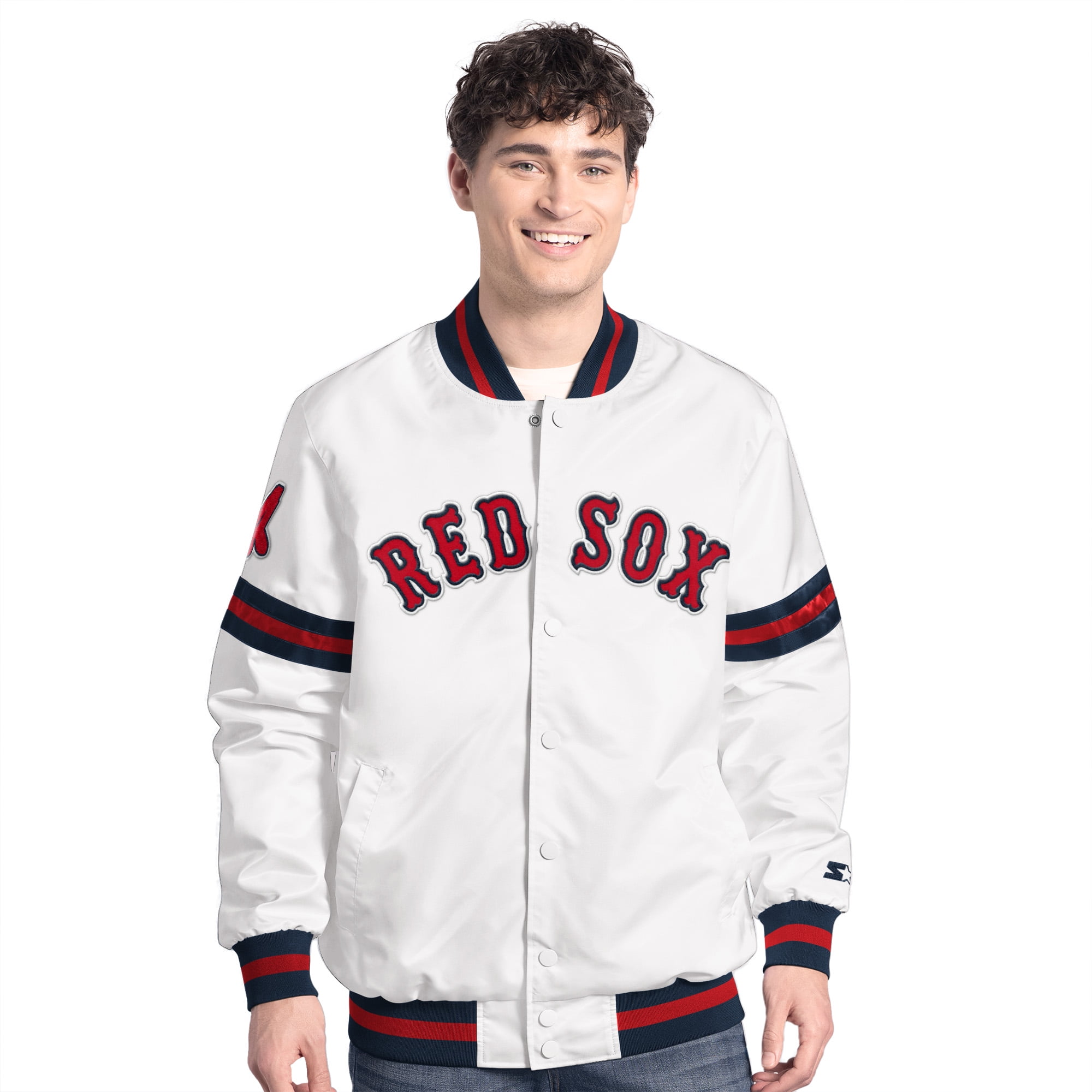 Men's-Starter White Boston Red Sox Cooperstown Scout Full-Snap Varsity ...