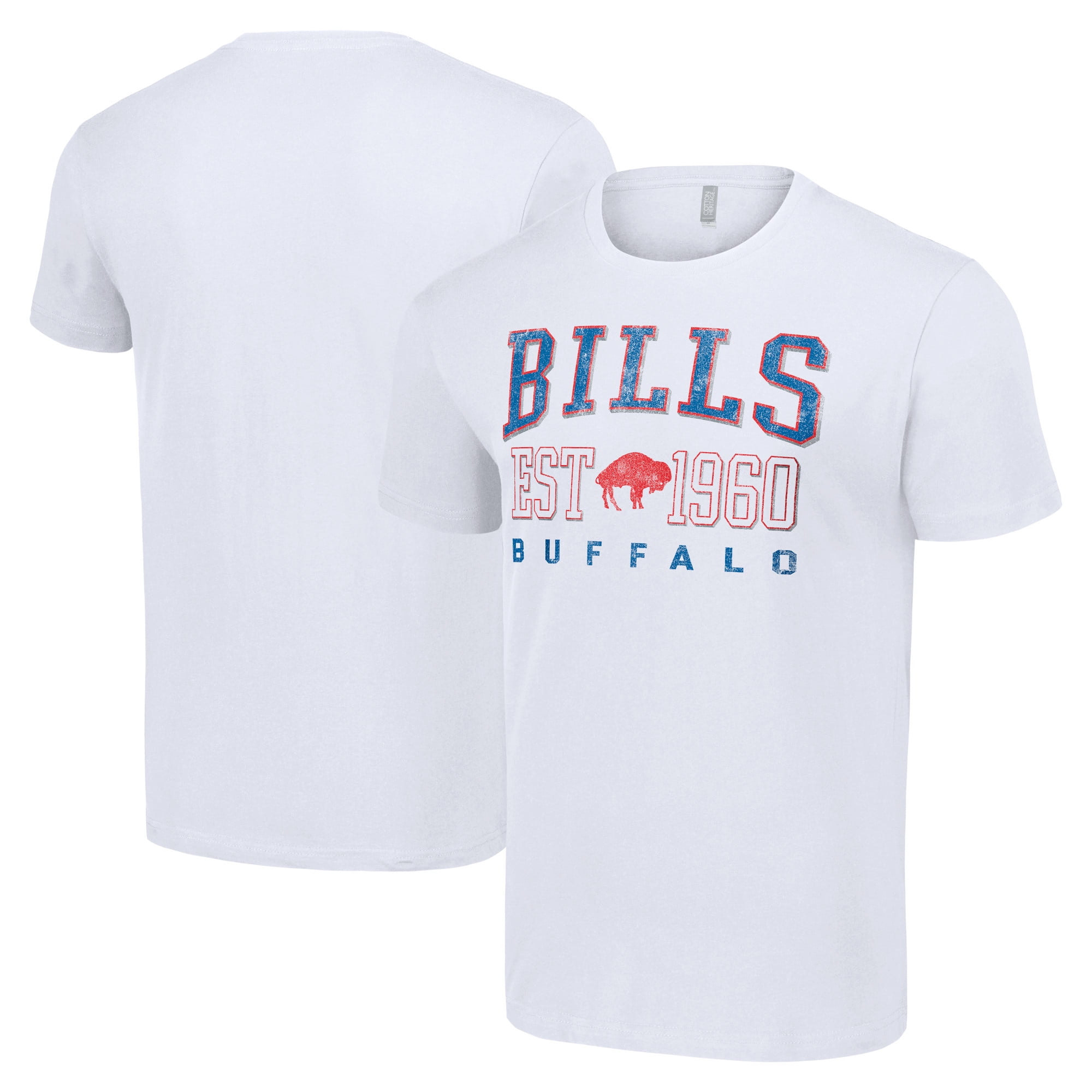 Men's Starter White Buffalo Bills Throwback Logo T-Shirt - Walmart.com