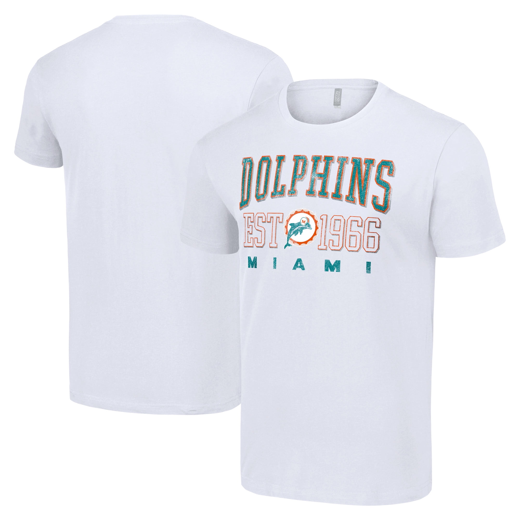 Men's Starter White Miami Dolphins Throwback Logo T-Shirt - Walmart.com