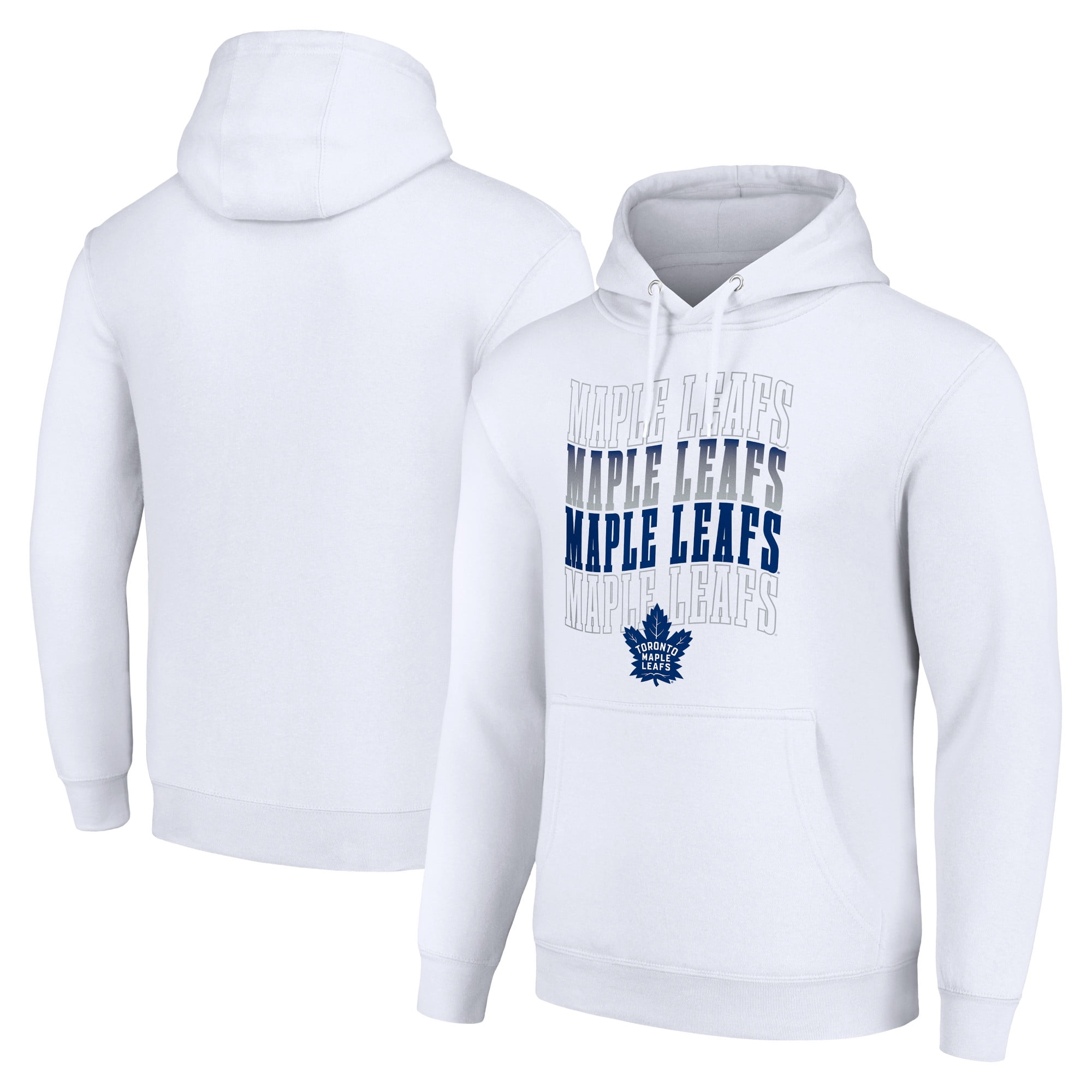 Men's Starter White Toronto Maple Leafs Four Team Name Logo Fleece ...