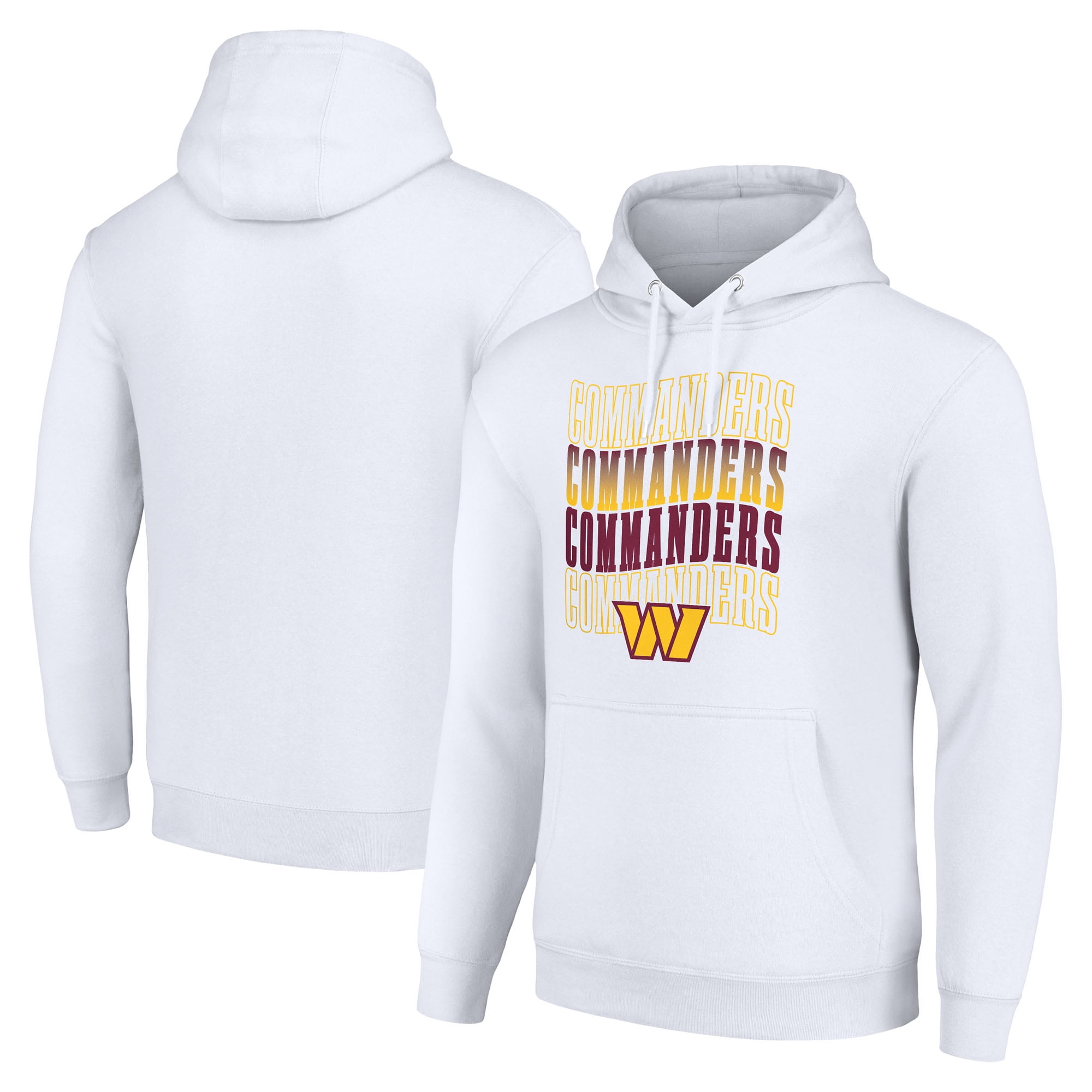 Men's Starter White Washington Commanders Four Team Name Logo Fleece ...