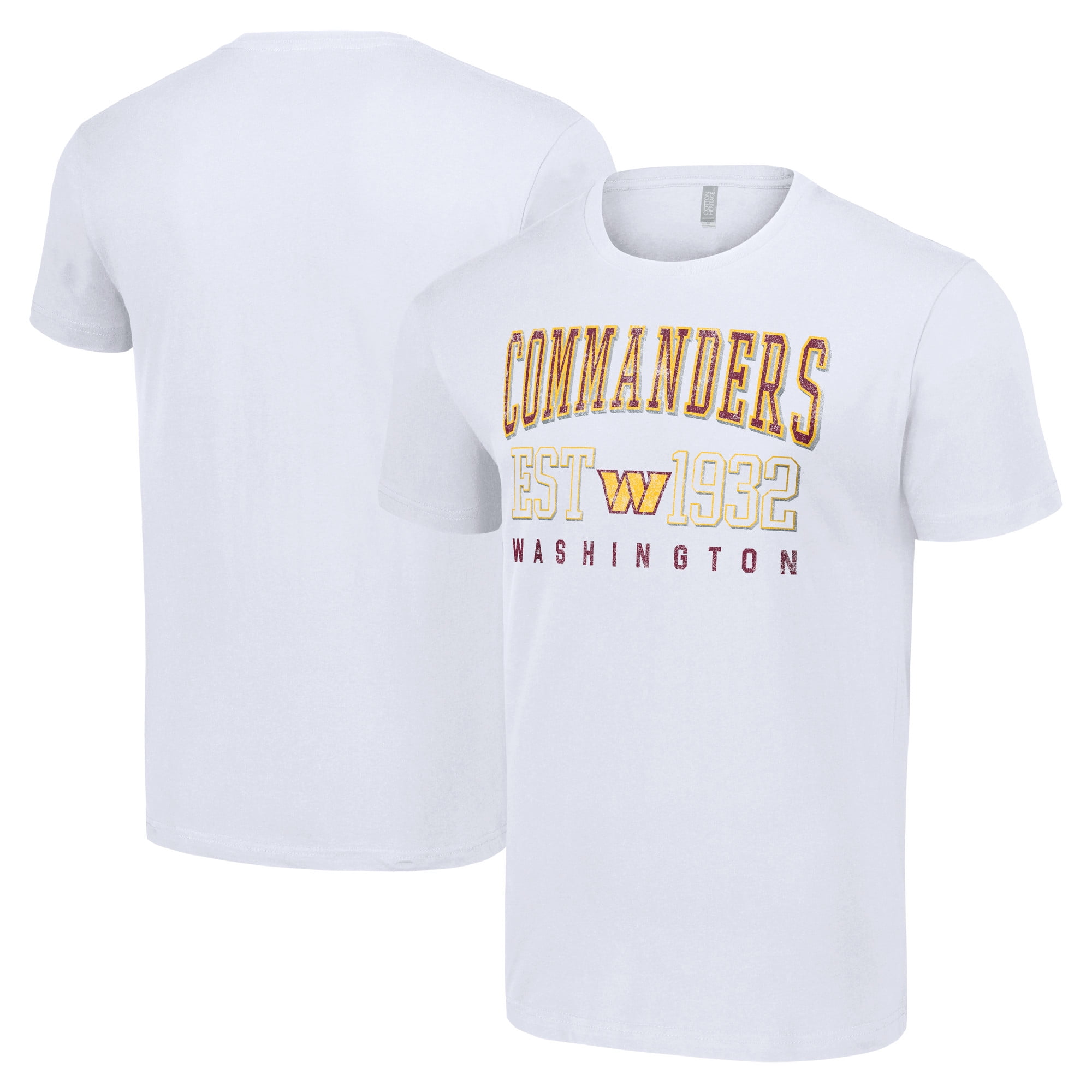 Men's Starter White Washington Commanders Throwback Logo T-Shirt ...