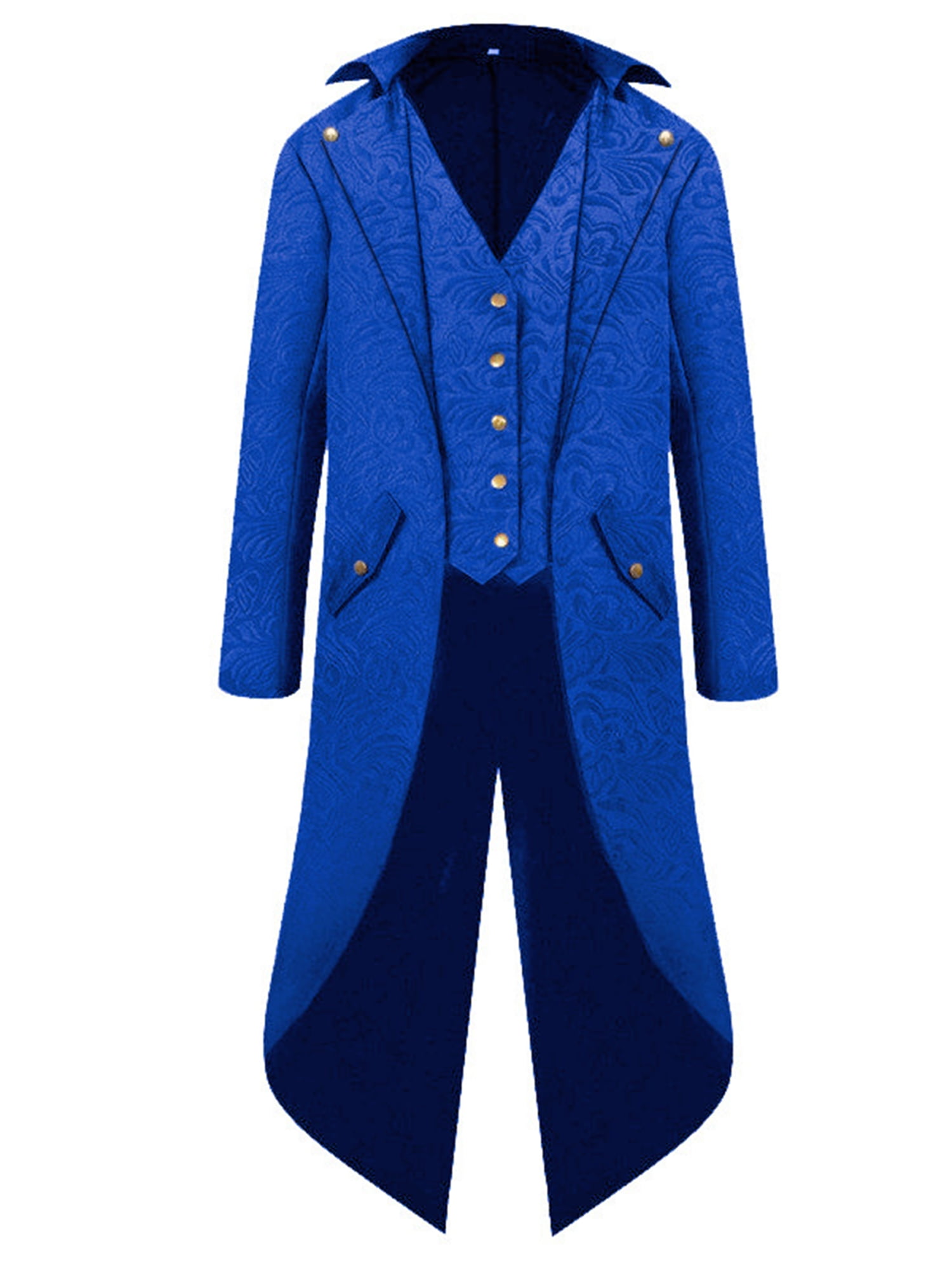 Men's Steampunk Vintage Tailcoat Jacket Gothic Victorian Frock Coat ...