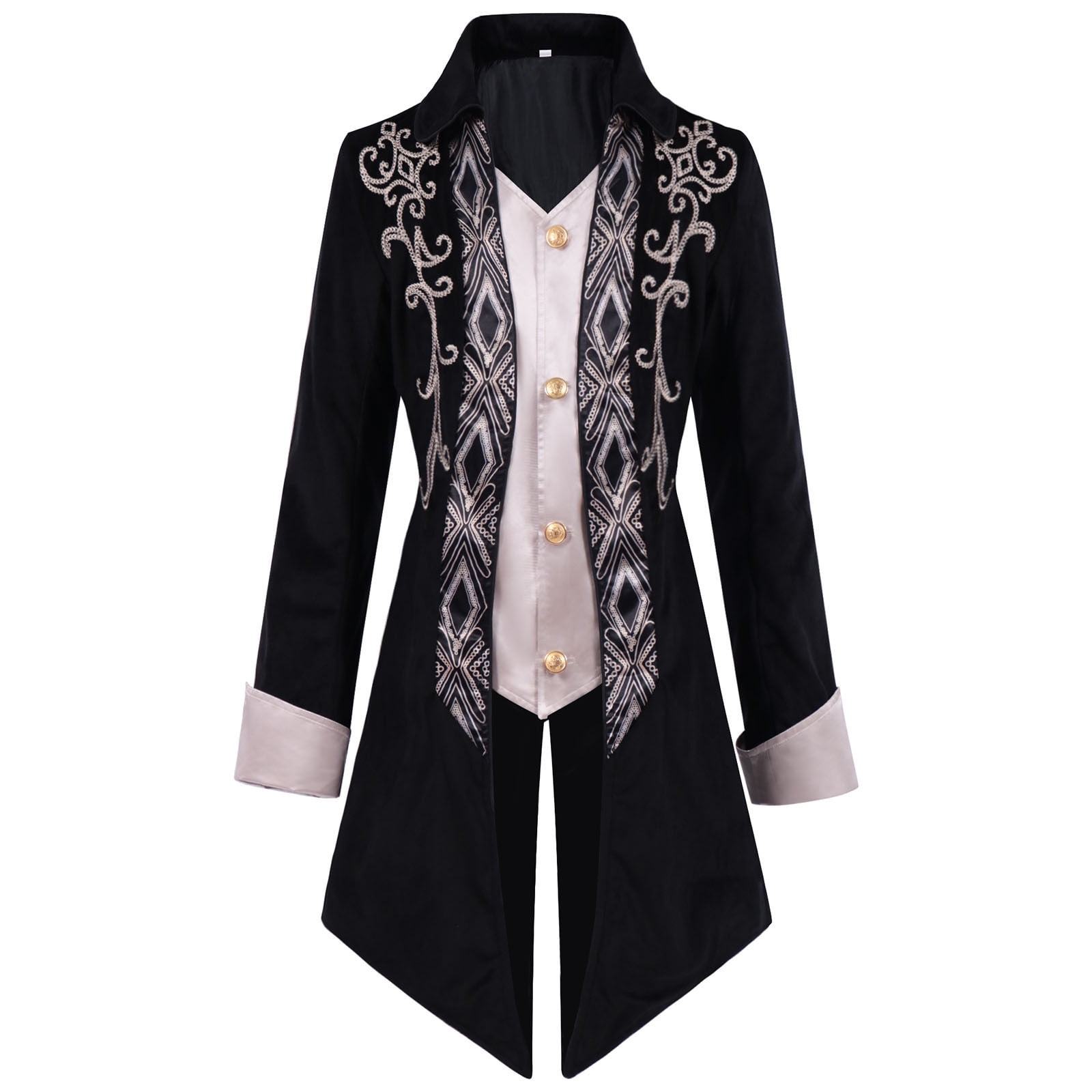 Men's Steampunk Vintage Tailcoat Jacket Medieval Costumes Gothic Victorian Frock Coat Uniform ...