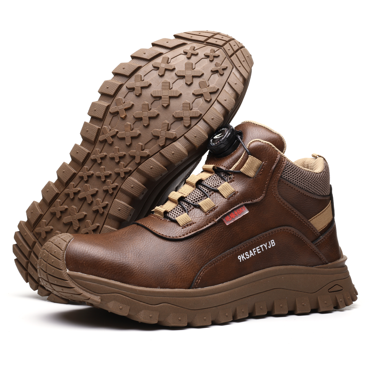 Men's Steel Toe Work Boots, 6KV Insulated Lightweight Anti-Smash Anti ...