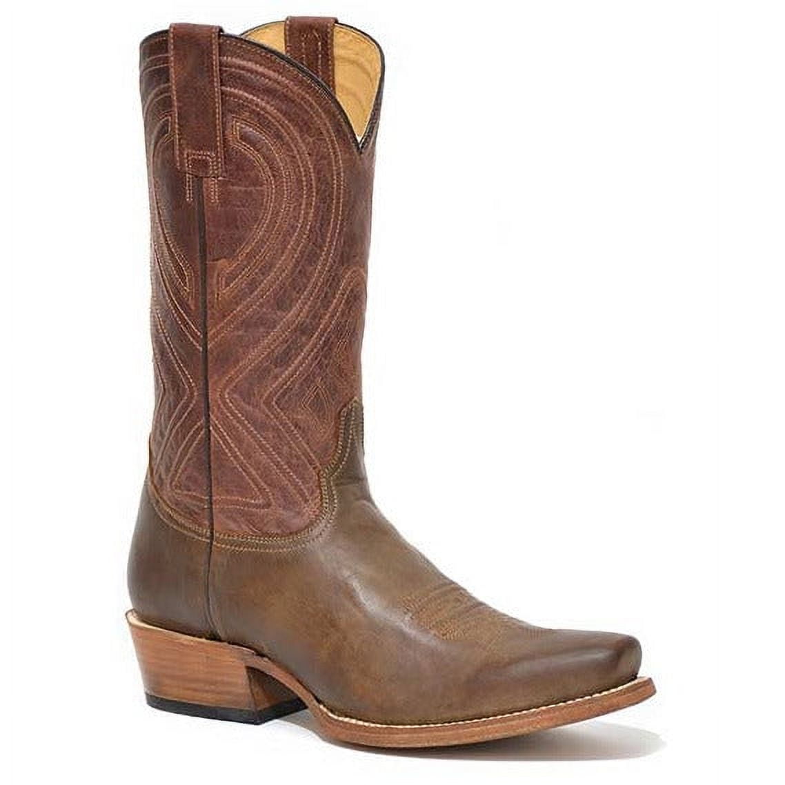 Men's Stetson Mossman Leather Boots Handcrafted Oiled Brown - Walmart.com
