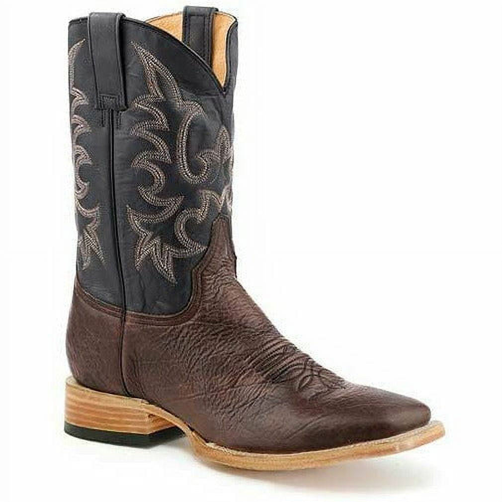 Men's Stetson Obadiah Bison Boots Handcrafted Oily Brown - Walmart.com