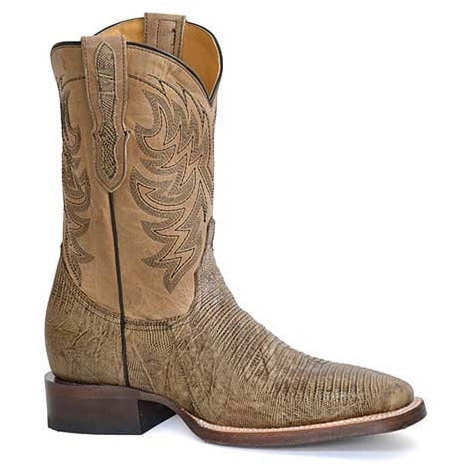 Men's Stetson Saurian Lizard Boots Handcrafted Brown - Walmart.com