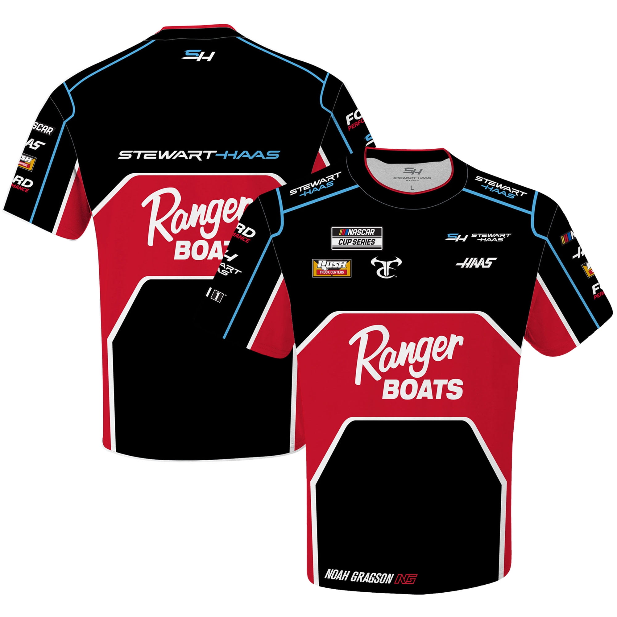 Men's Stewart-Haas Racing Team Collection Black Noah Gragson Sublimated ...