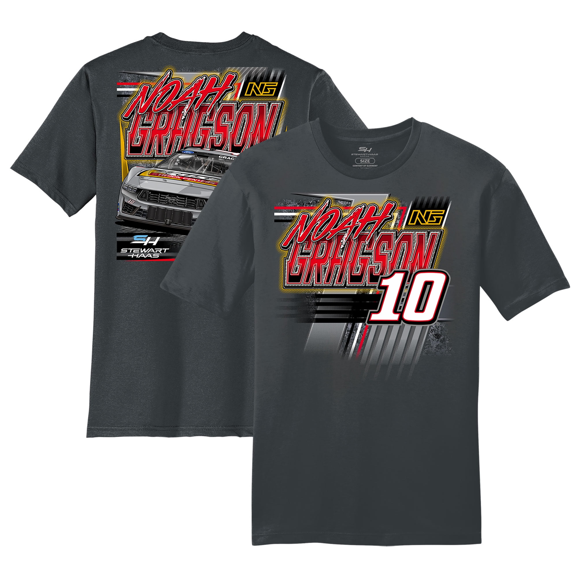 Men's Stewart-Haas Racing Team Collection Charcoal Noah Gragson Rush ...