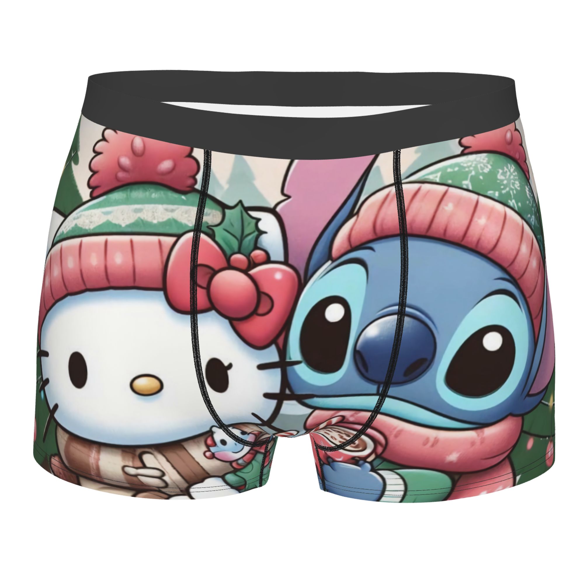 Men's Stitch & Hello Kitty Boxer Briefs Funny Boxer Shorts Hilarious ...