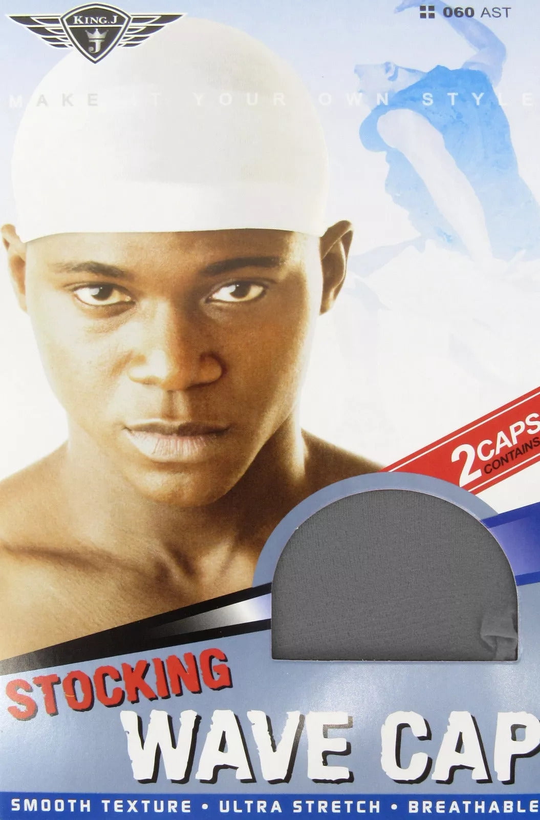 Men's Stocking Wave Cap Sports HeadWrap Pack of 2 (Gray) - Walmart.com