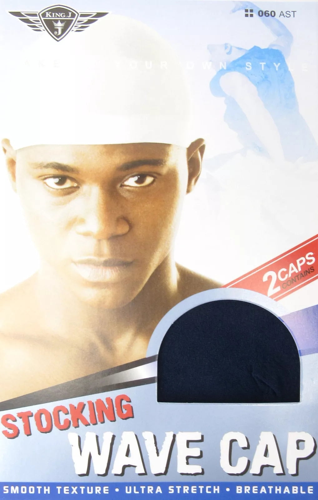 Men's Stocking Wave Cap Sports HeadWrap Pack of 2 (Navy) - Walmart.com