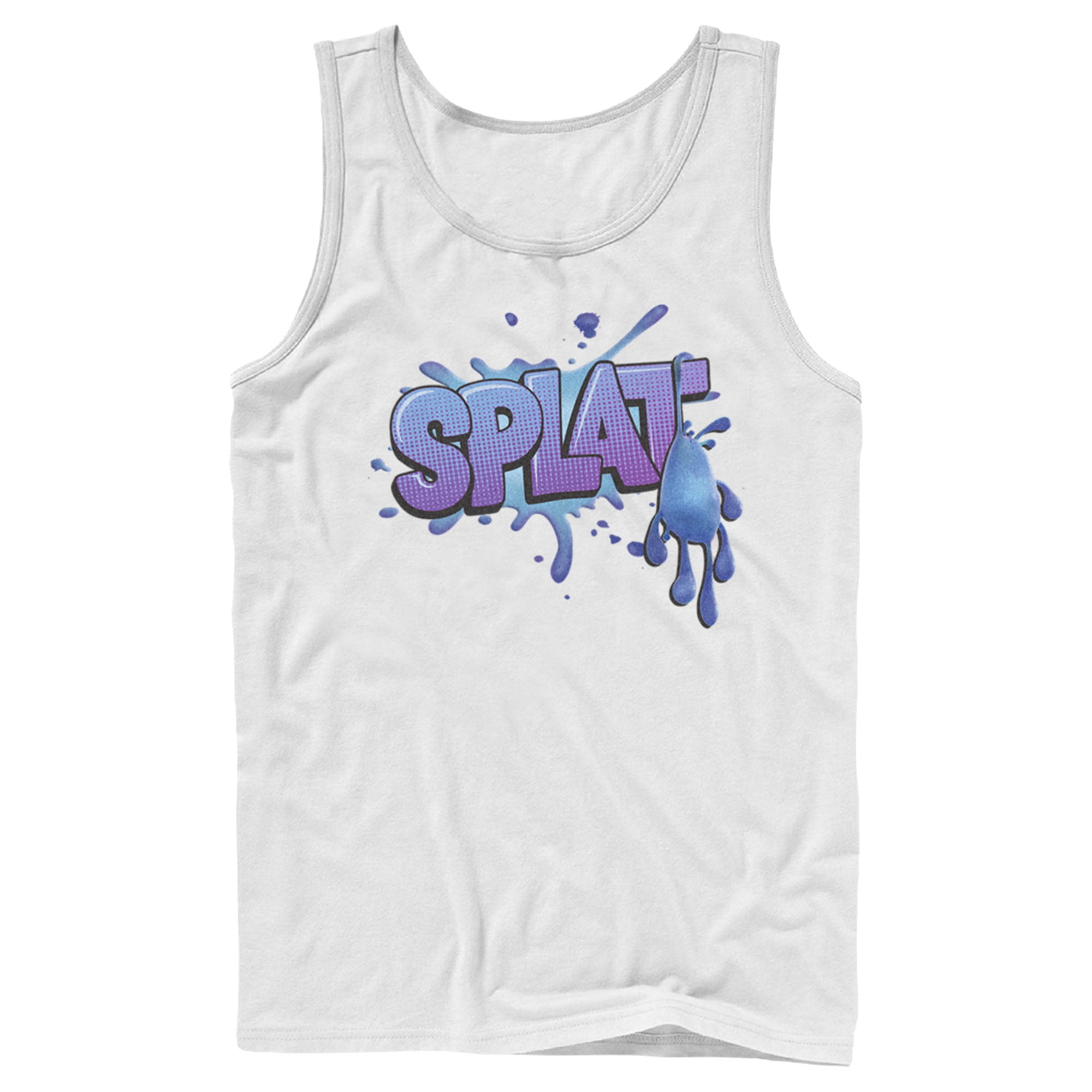 Men's Strange World Splat Logo Tank Top White Medium - Walmart.com