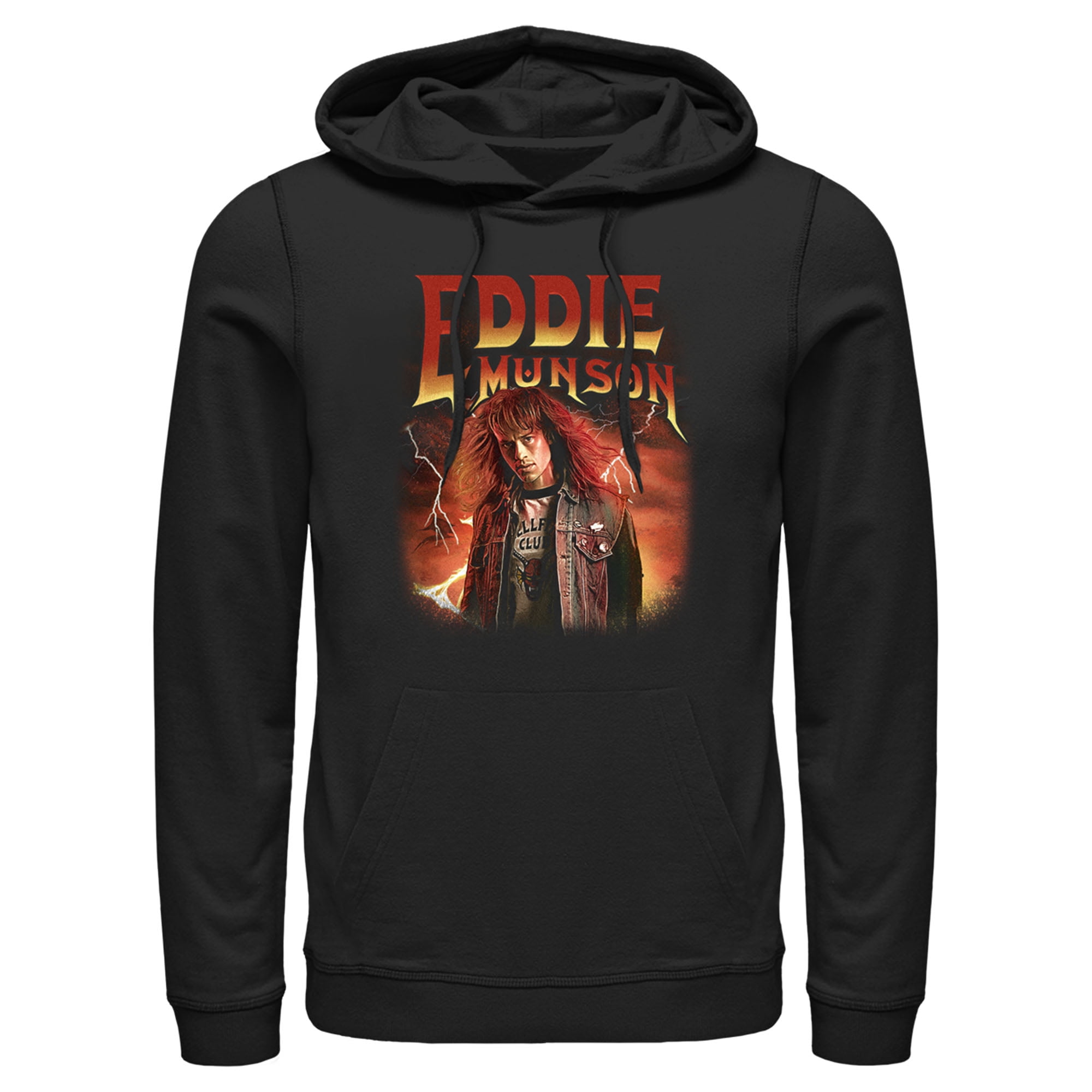 Netflix Men's Stranger Things Eddie Munson Metalhead Pull Over Hoodie ...