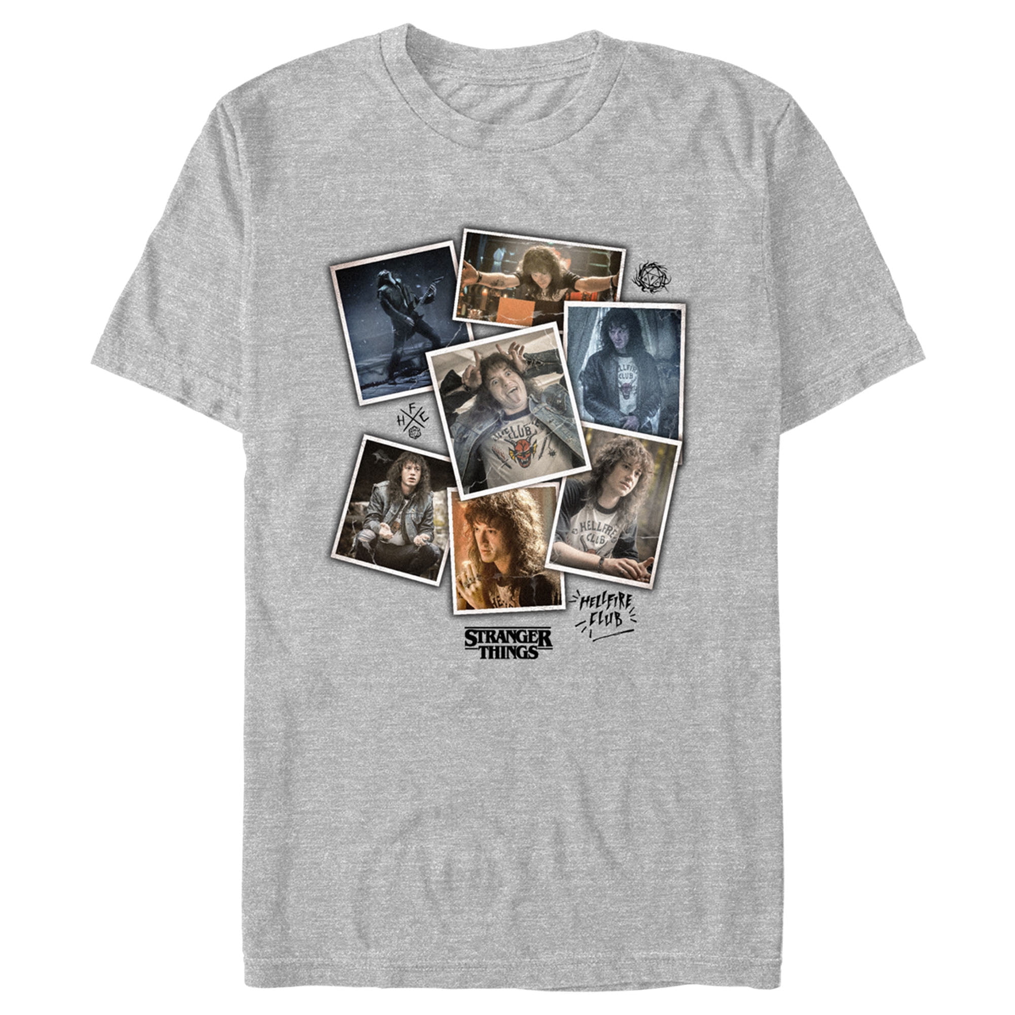 Netflix Men's Stranger Things Eddie Munson Photo Dump Graphic T-Shirt ...