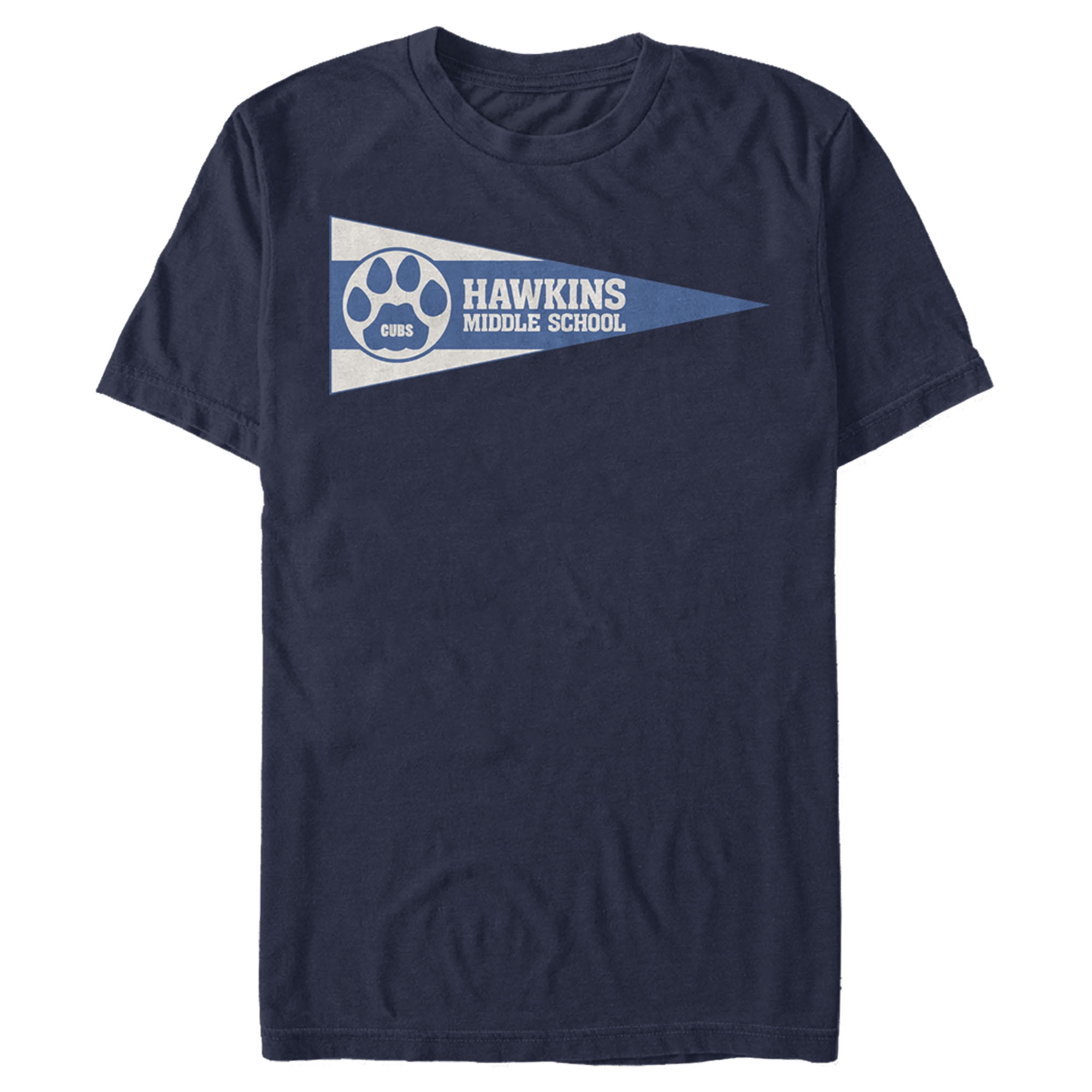 Netflix Men's Stranger Things Hawkins Middle School Banner Graphic T ...