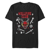 Stranger Things Halloween Kids Hellfire Club Costume Graphic Tee, Black ...