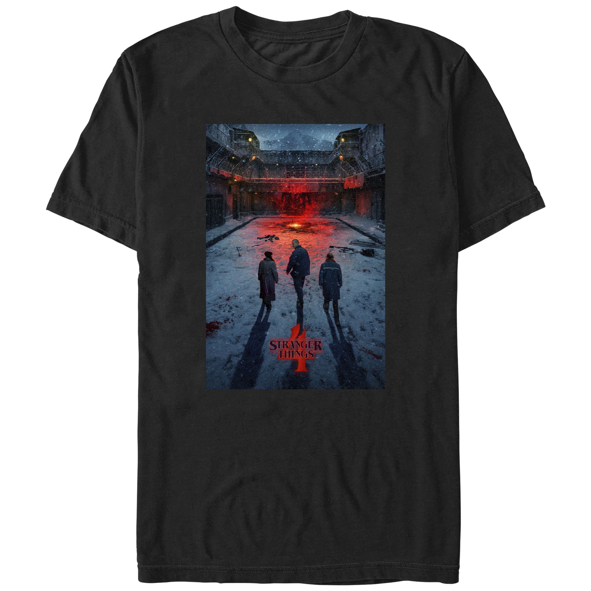 Men's Stranger Things Winter Rift Russia Poster Graphic T-Shirt ...