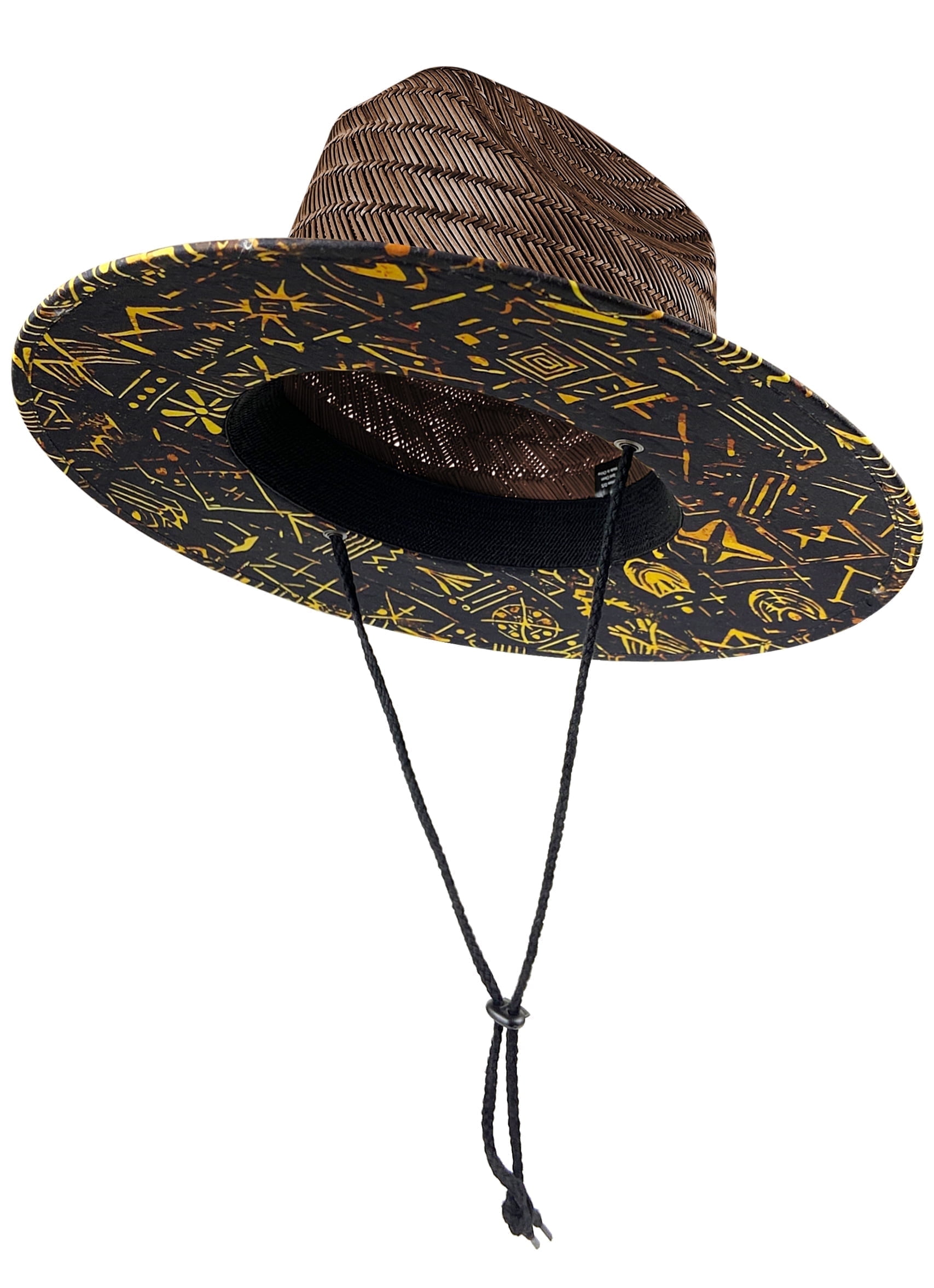 Men's Straw Hat - Wide Brim Channel Island Lifeguard Hat - Stylish Sun ...