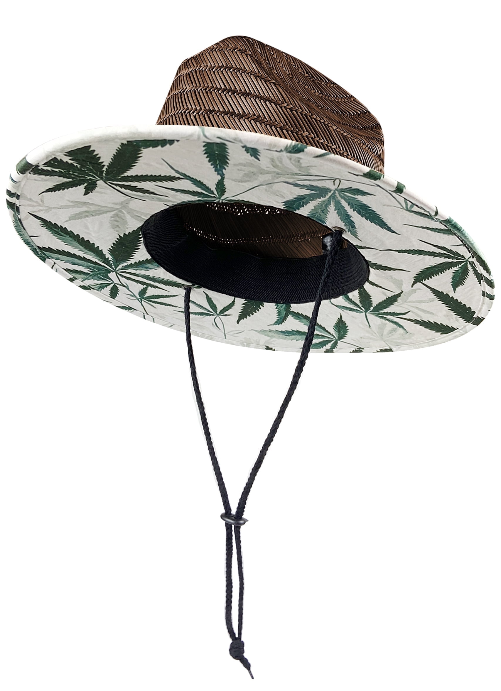 Men's Straw Hat - Wide Brim Channel Island Lifeguard Hat - Stylish Sun ...
