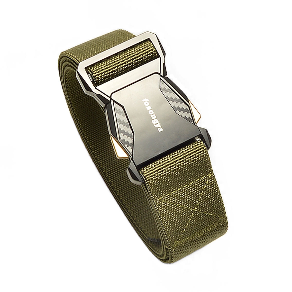 Men's Stretch Belt with Quick-Release Buckle - Durable Polyester Work ...