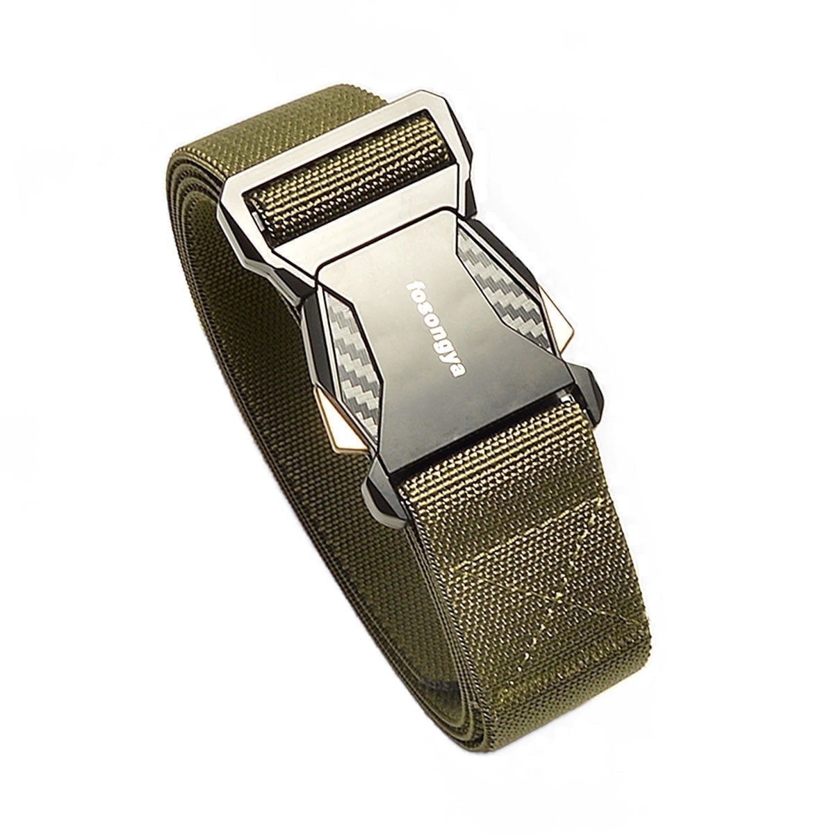 Fosongya Men's Heavy-Duty Work Belt with Quick-Release Buckle ...