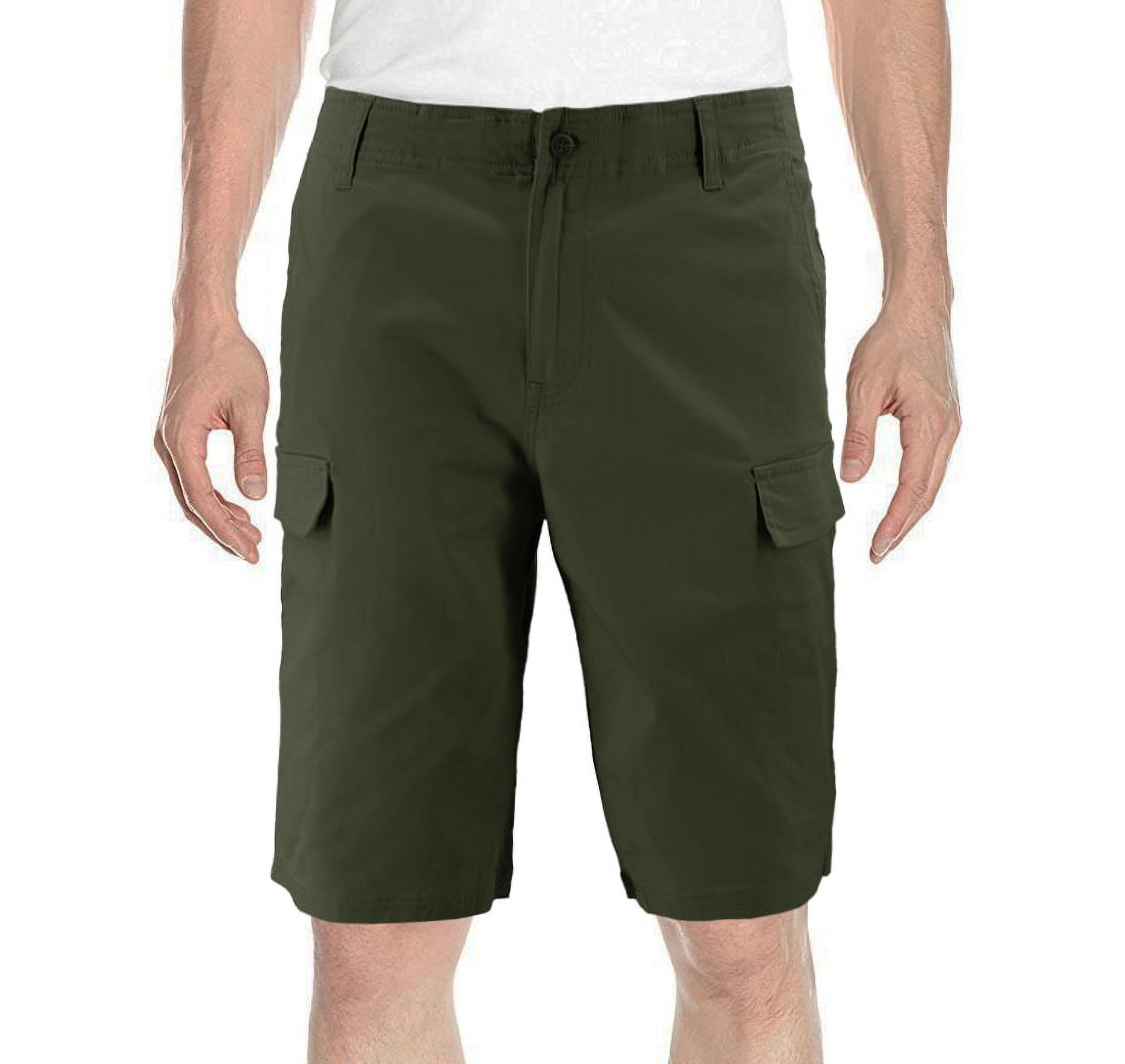 Men's Stretch Cotton Casual Chino Utility Multi Pocket Slim Fit Cargo Shorts (Grape Leaf, 40 ...