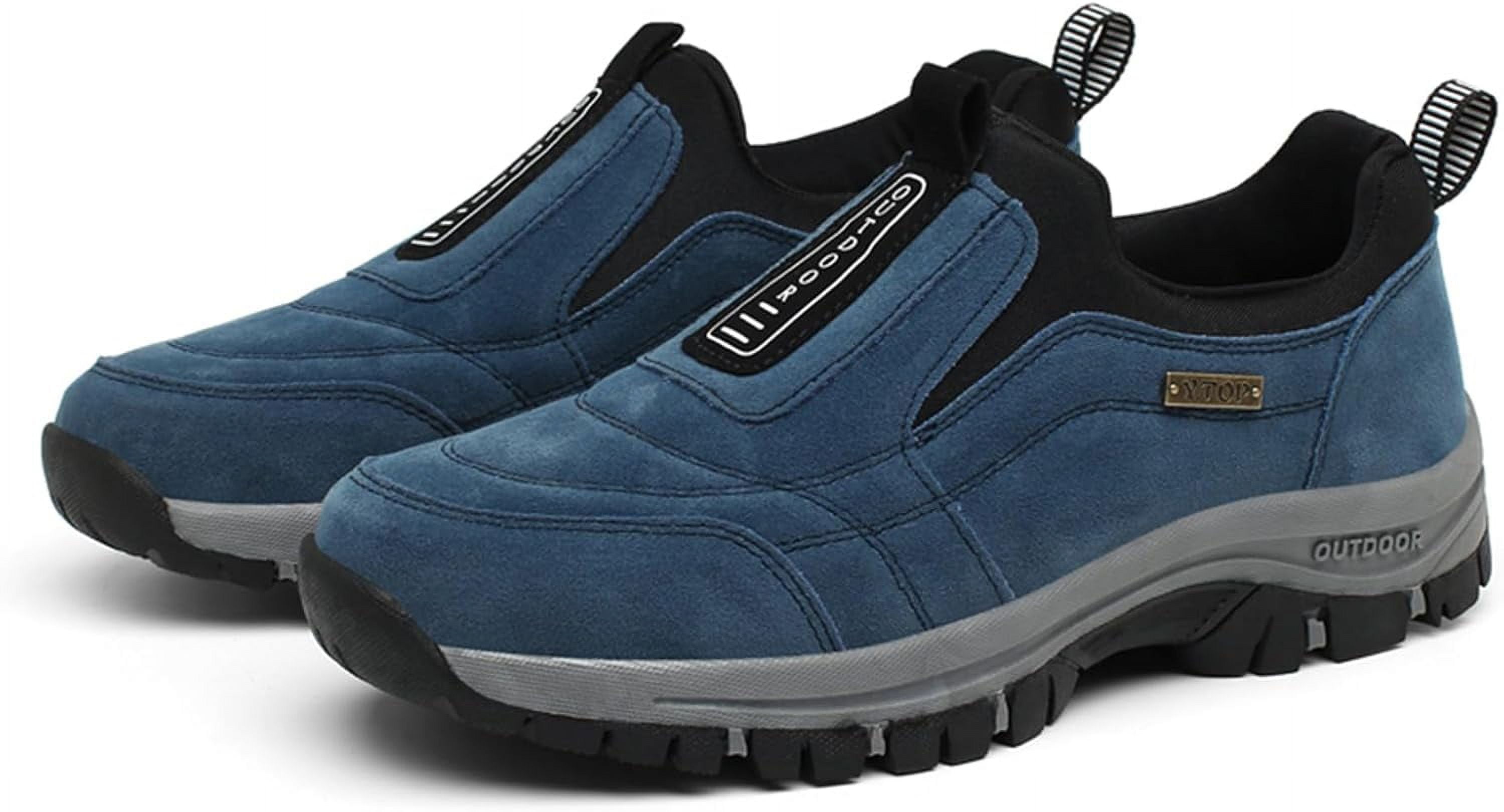 Men's Suede Slip On Waterproof Anti-Slip Lightweight Orthopedic Loafers ...