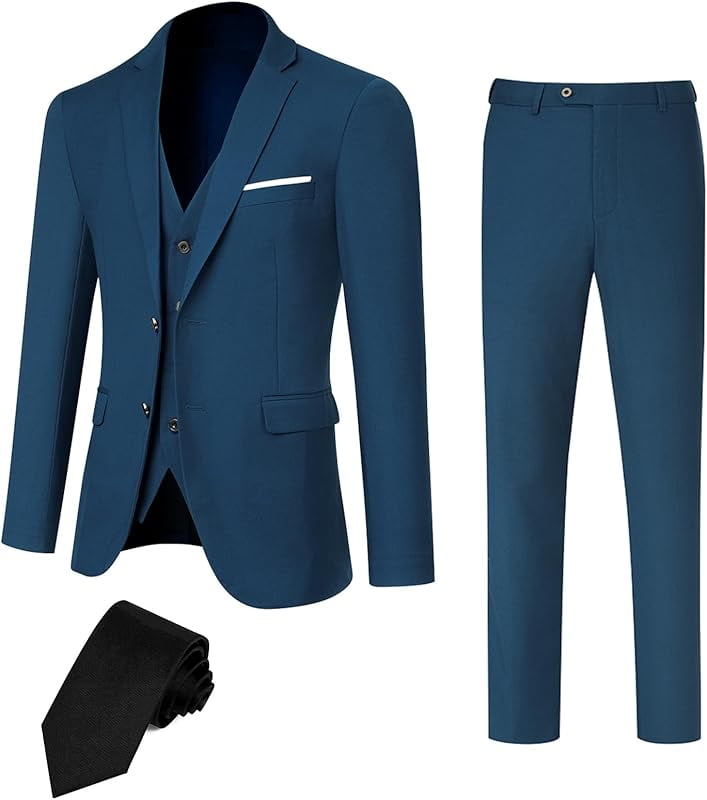 Men's Suit Slim Fit 3 Pieces Suit Set, Business Casual Suits for Men ...